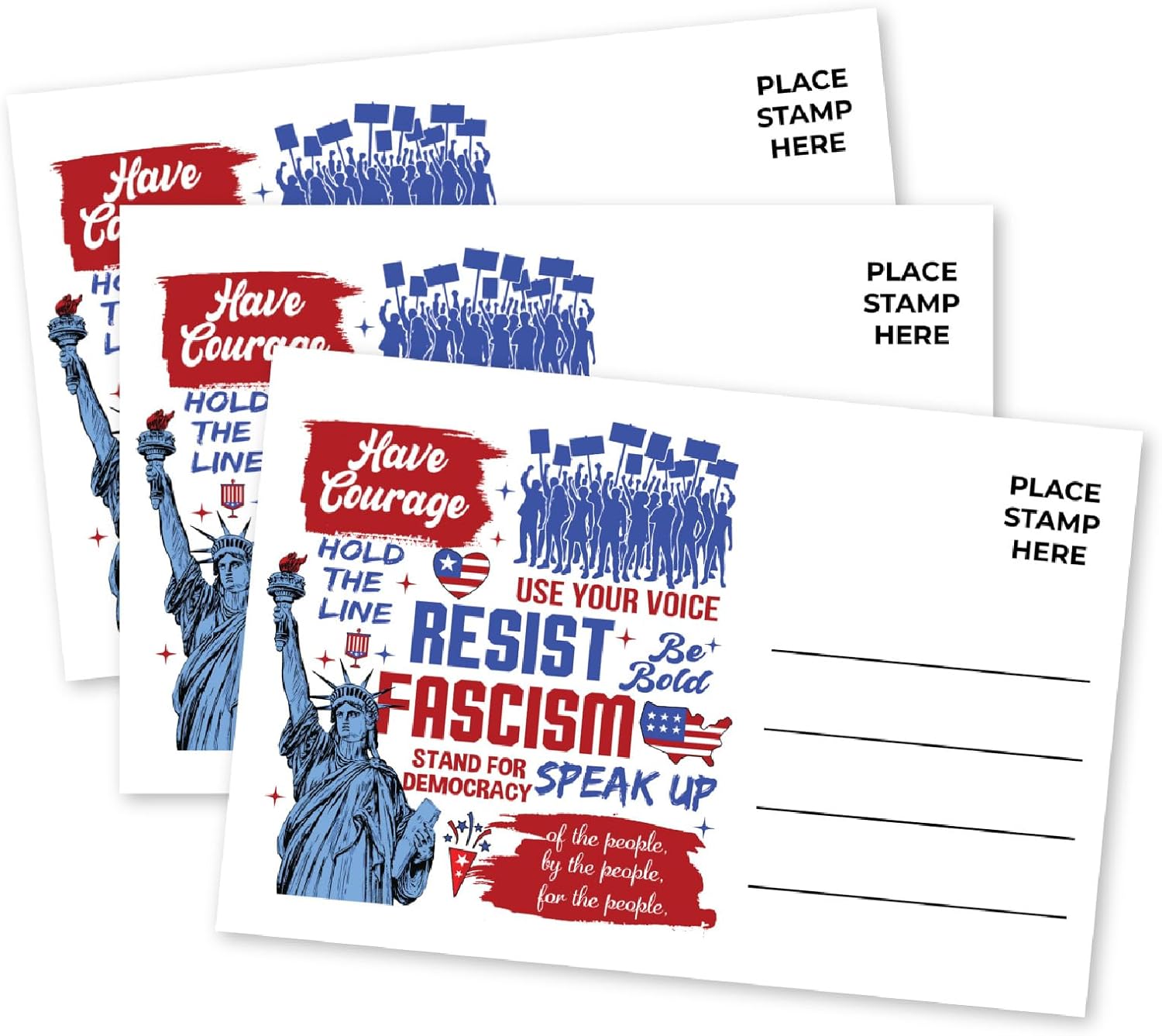 Pink Pixie Studio 100 Use Your Voice Vote Resist Postcards to Voters ...