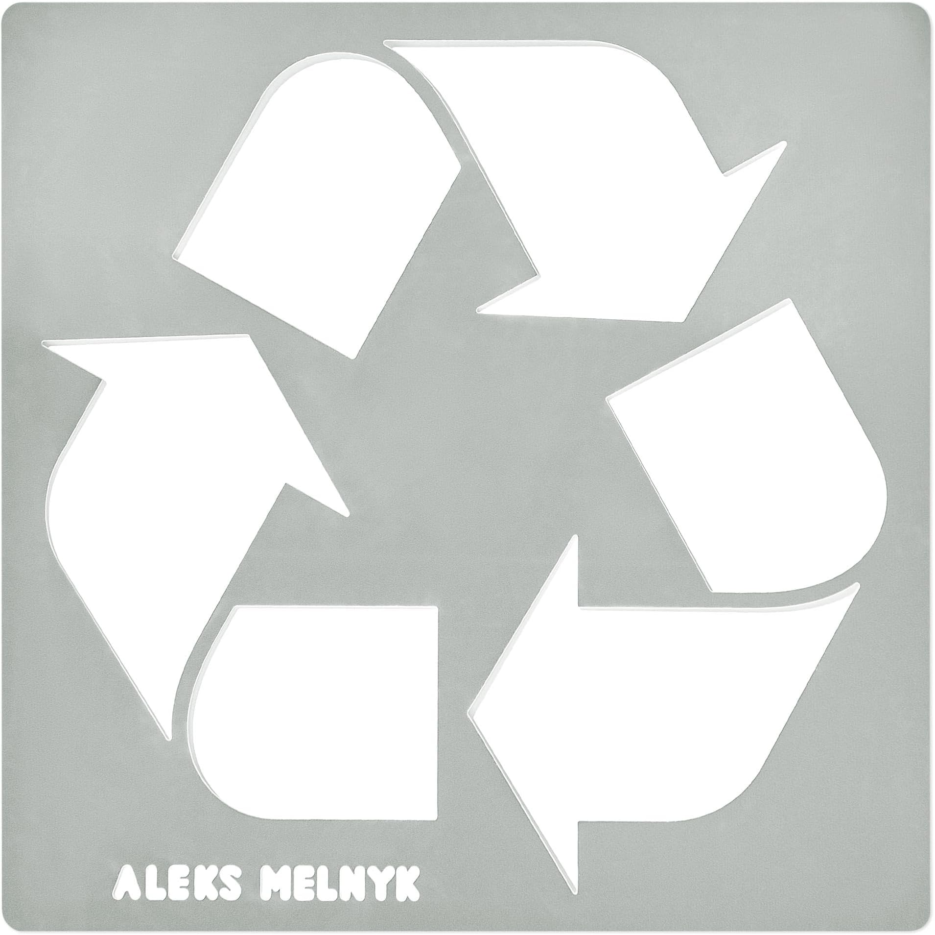 Amazon.com : Recycle with Text Stencil - Recycle Symbol, Clean Stencil ...