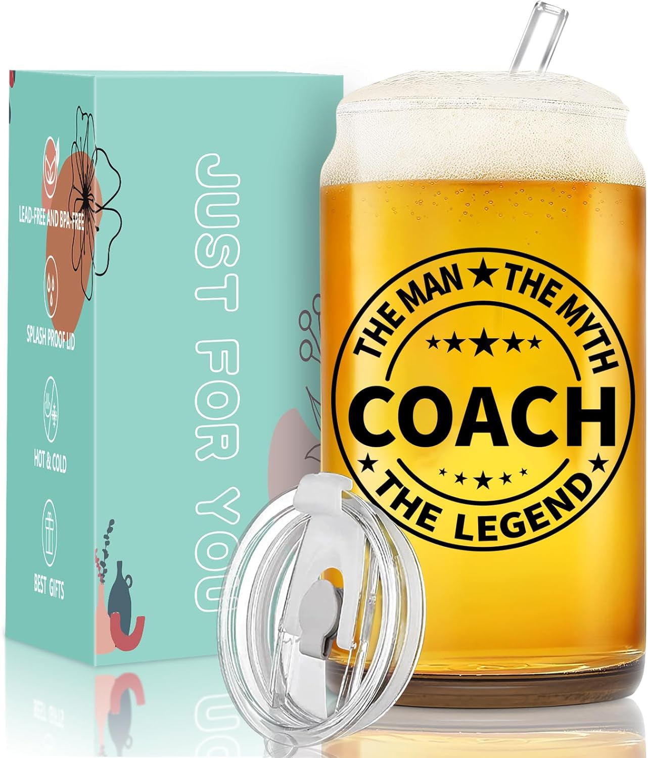 Amazon.com | Comfit Basketball Coach Gifts - Coach Beer Glass & Gift ...