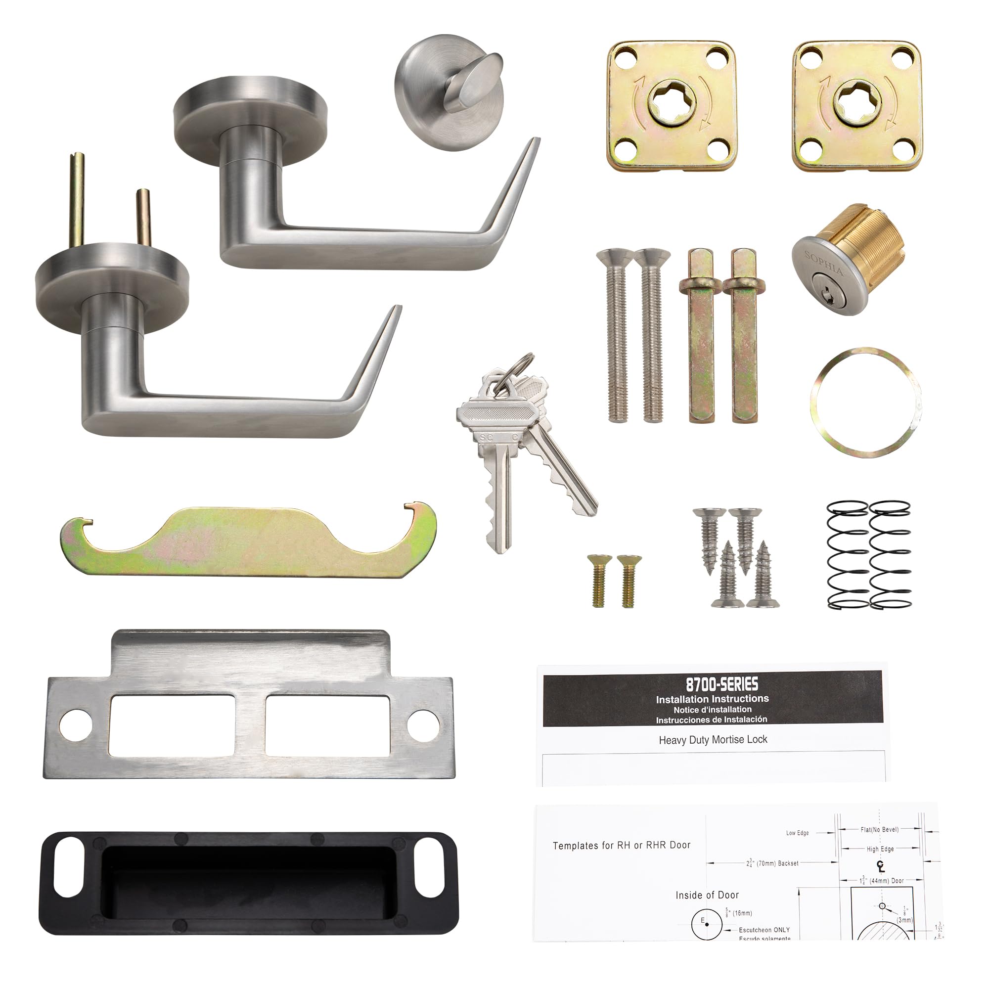 Snapklik.com : SOPHIA Commercial/Residential Heavy Duty Mortise Lockset ...