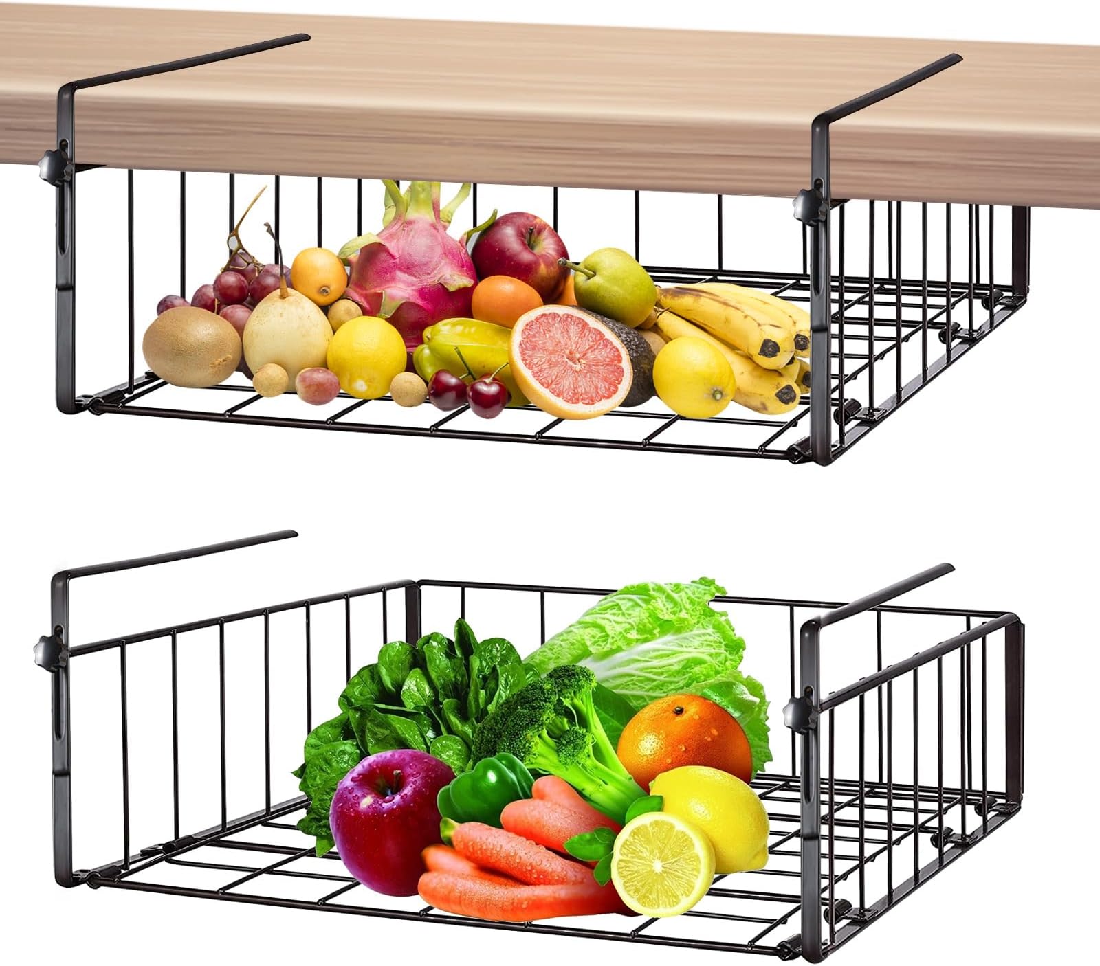 Amazon.com - DOLALIKE 2 Pack Hanging Under Shelf Storage Basket ...
