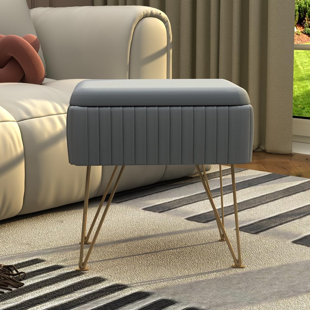 Amazon.com: YYW HOME Vanity Stool with Storage - Vanity Bench Seat for ...