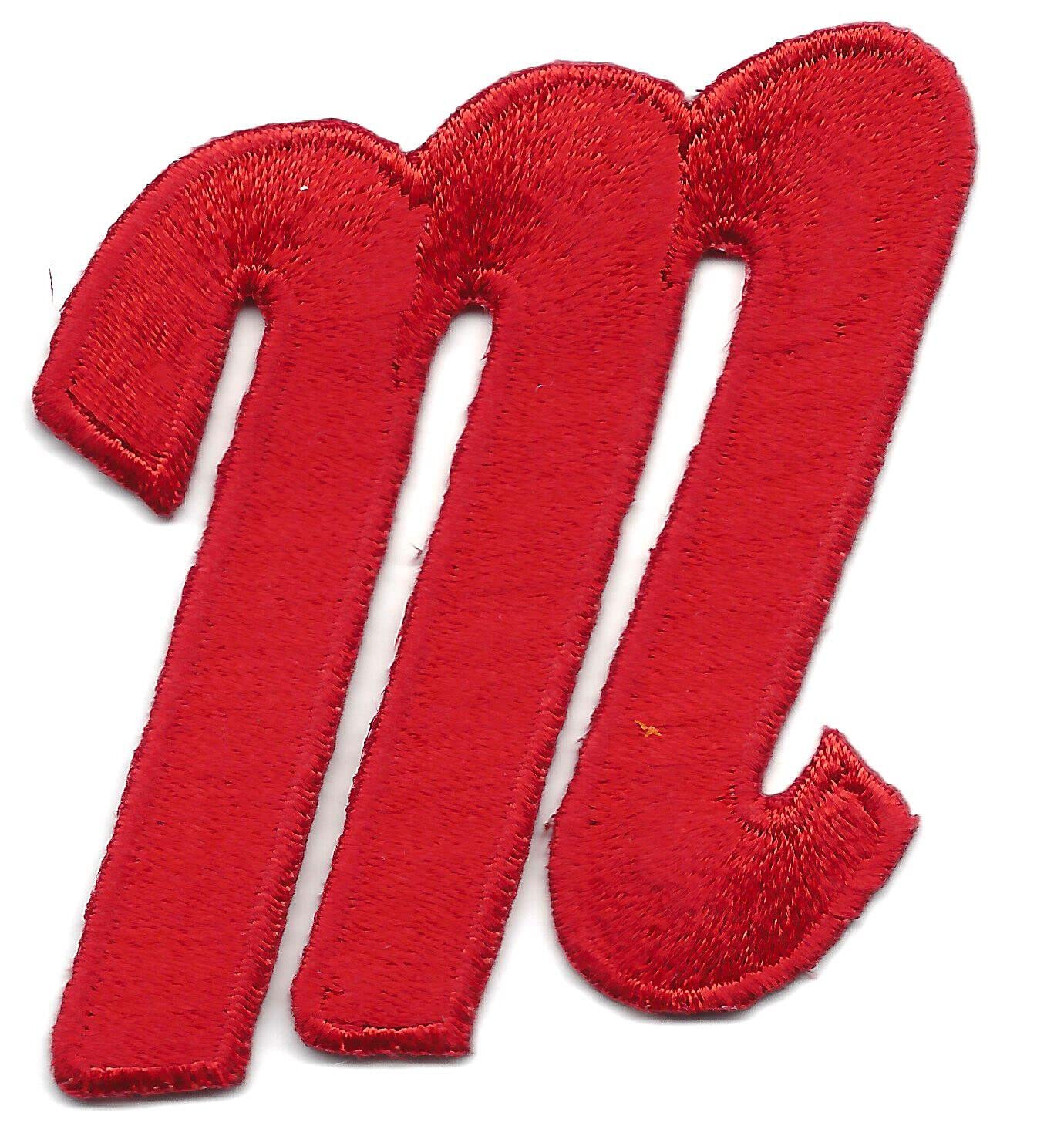 Red Cursive Letter M
