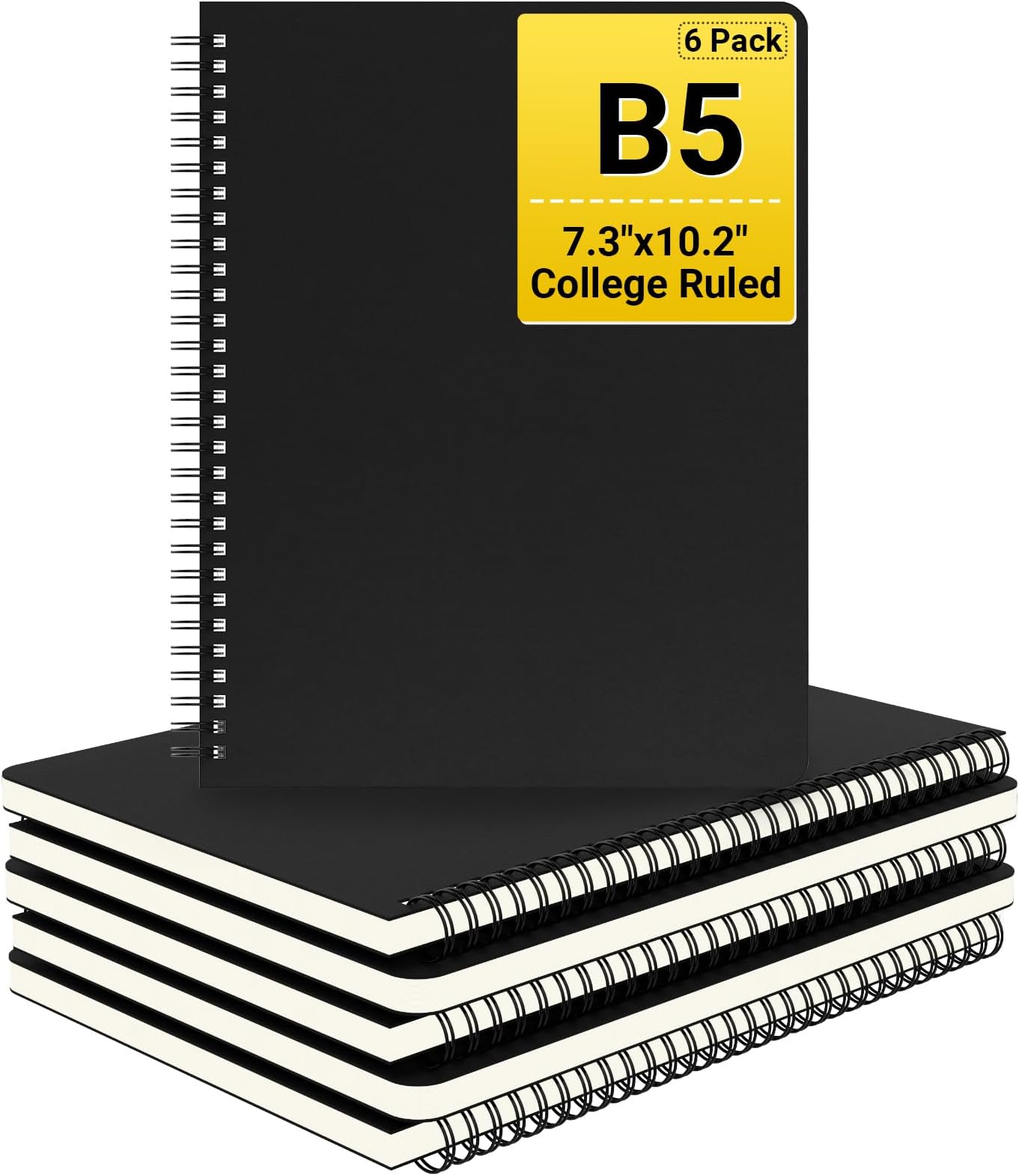 Amazon.com : Ykimok 2-Pack College Ruled Hardback Cover Spiral ...