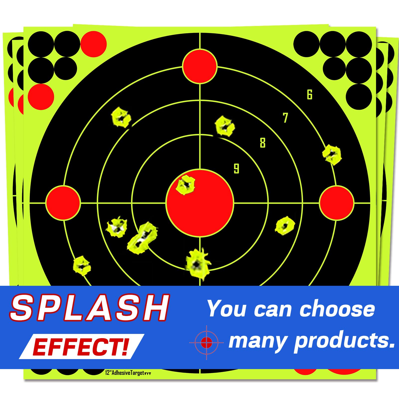 Snapklik.com : ATFLBOX 25Pack Shooting Target 12 Inch Bulleye Super ...