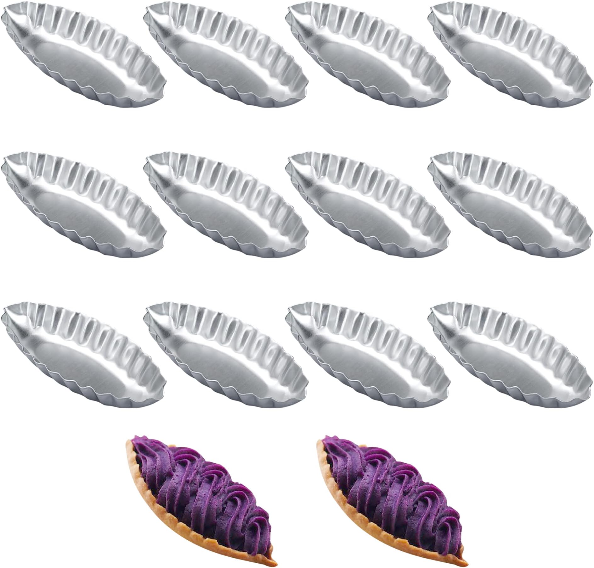 Amazon.com: Dicunoy Set of 36 Egg Tart Molds for Baking, Mini Tartlet ...