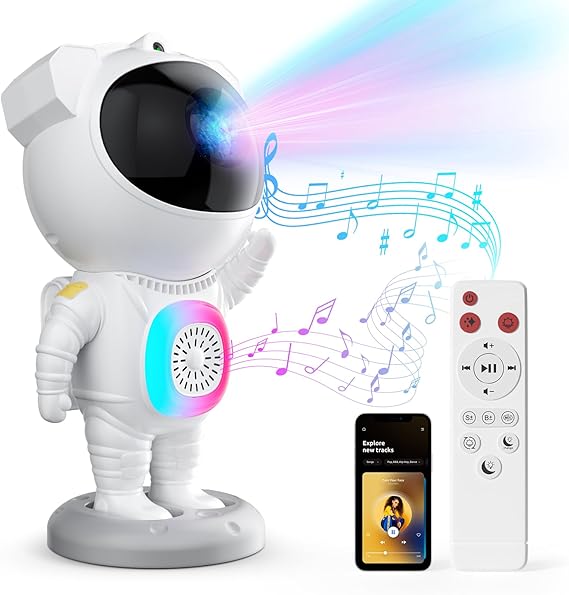 Astronaut Galaxy Projector,Space Projector,with Bluetooth Speaker and ...