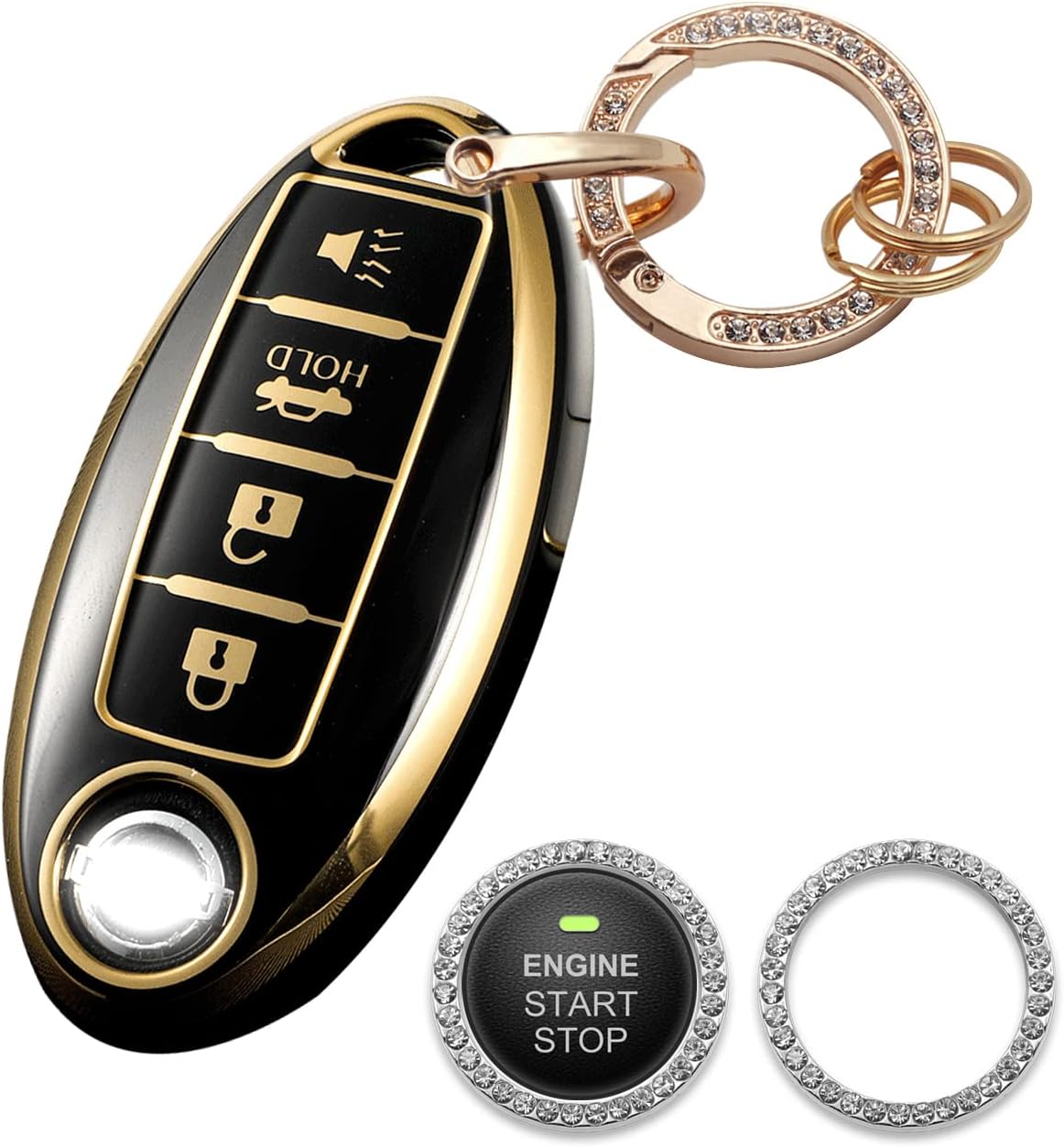 Homaupt for Nissan Key Fob Cover Compatible with Altima Rogue Maxima ...