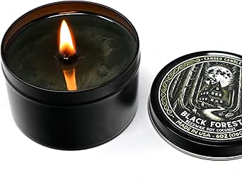 Amazon.com: Black Forest - Halloween Candles - Container Candle, 6 oz - Made with Beeswax ...