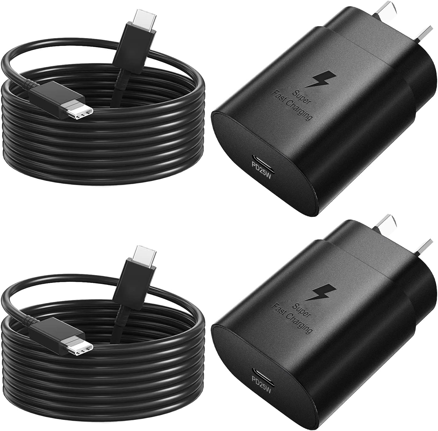 [2 Pack] 25W Super Fast Charger, USB C Wall Charger for Samsung, 25W ...