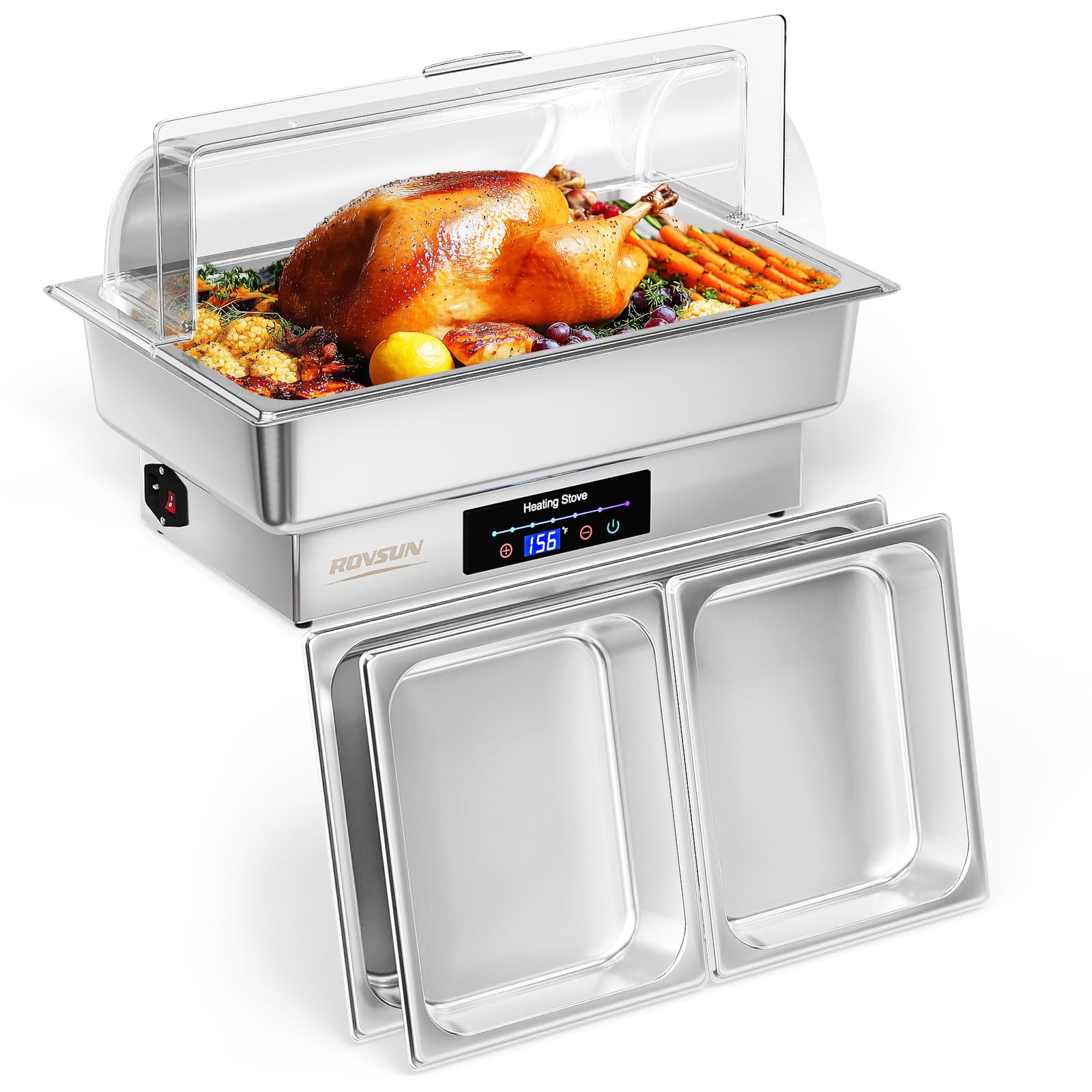 Amazon.com: ROVSUN 9QT Electric Chafing Dish for Buffet with ...