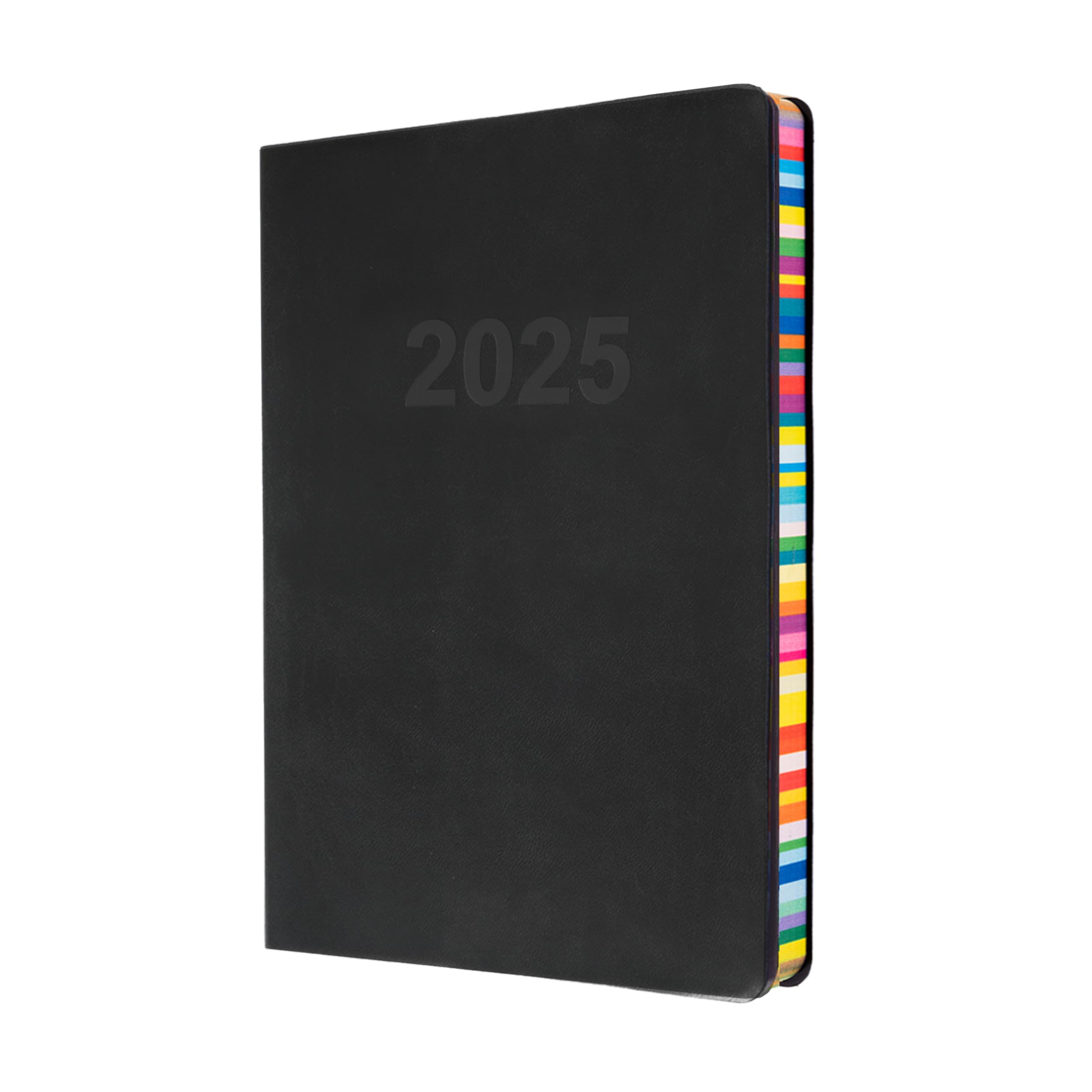 Collins Edge Rainbow 2025 Diary - A5 Week to View Planner - Charcoal ...