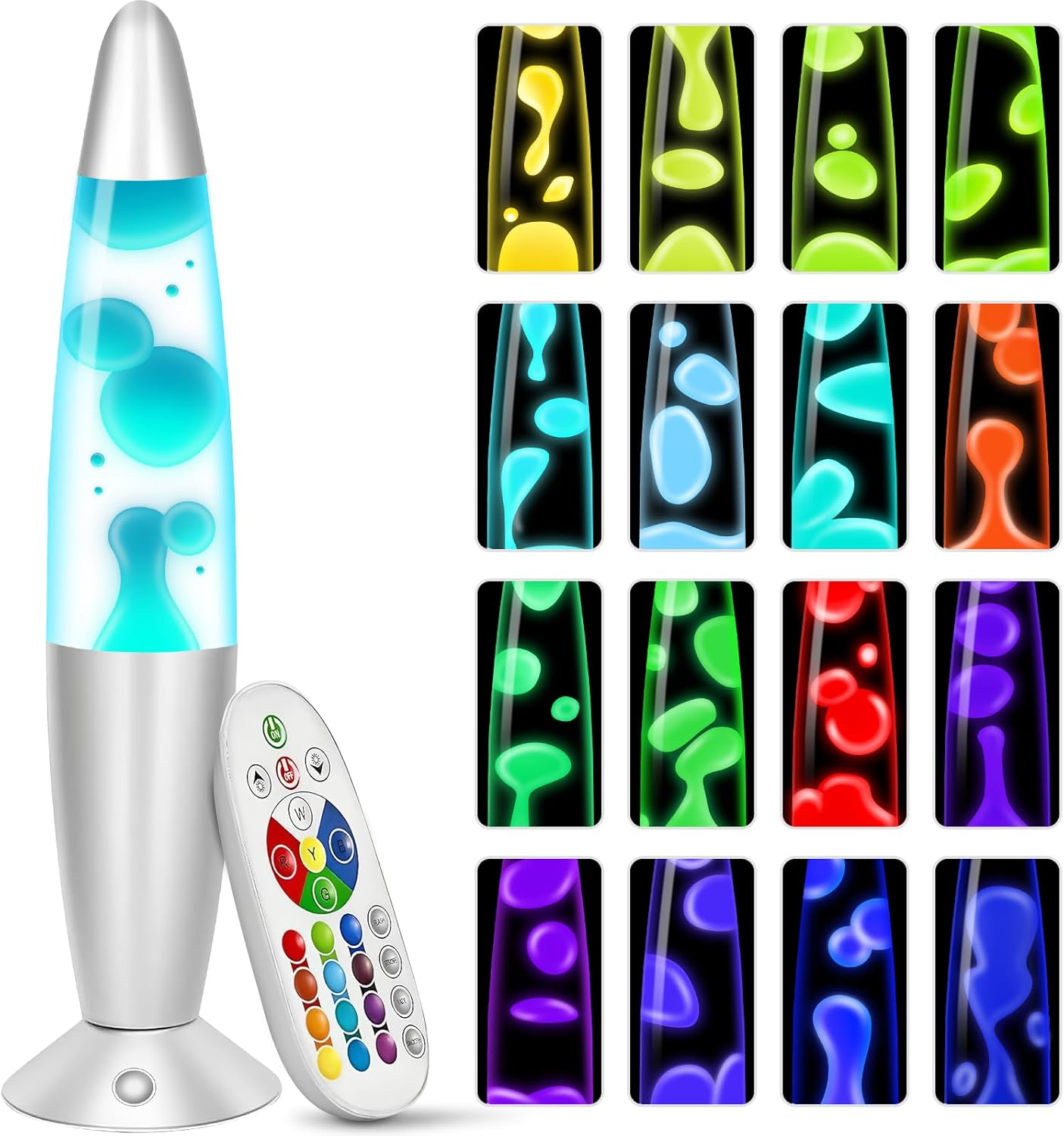 KIKILIVE Mood Lamp, Liquid Motion Lamps Night Lamp– 17 Colour Changing ...