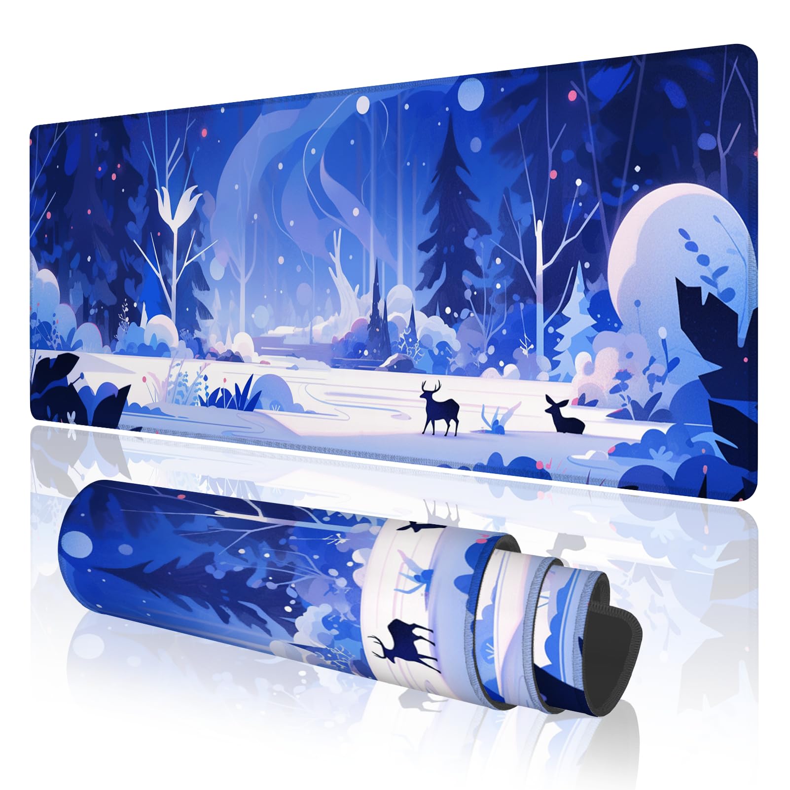 Amazon.com: TOXXU Christmas Snowy Large Gaming Mouse Pad with Anti-Slip ...