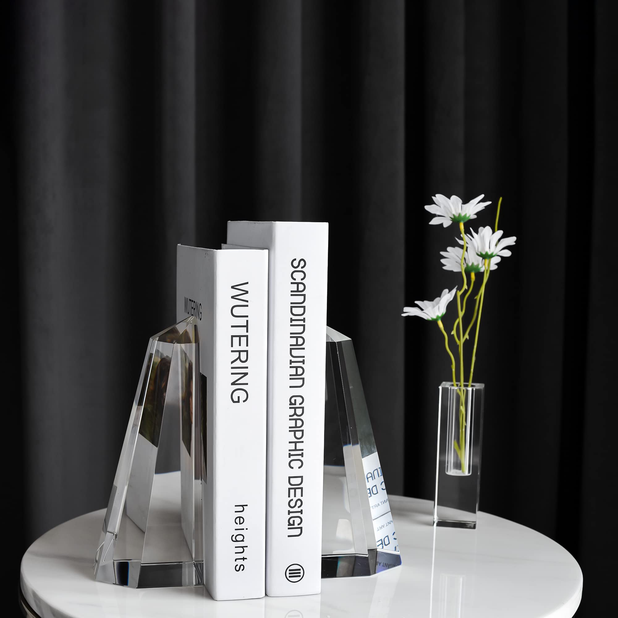 Snapklik.com : Kitcom Handmade Crystal Bookends Half-Obelisk Design