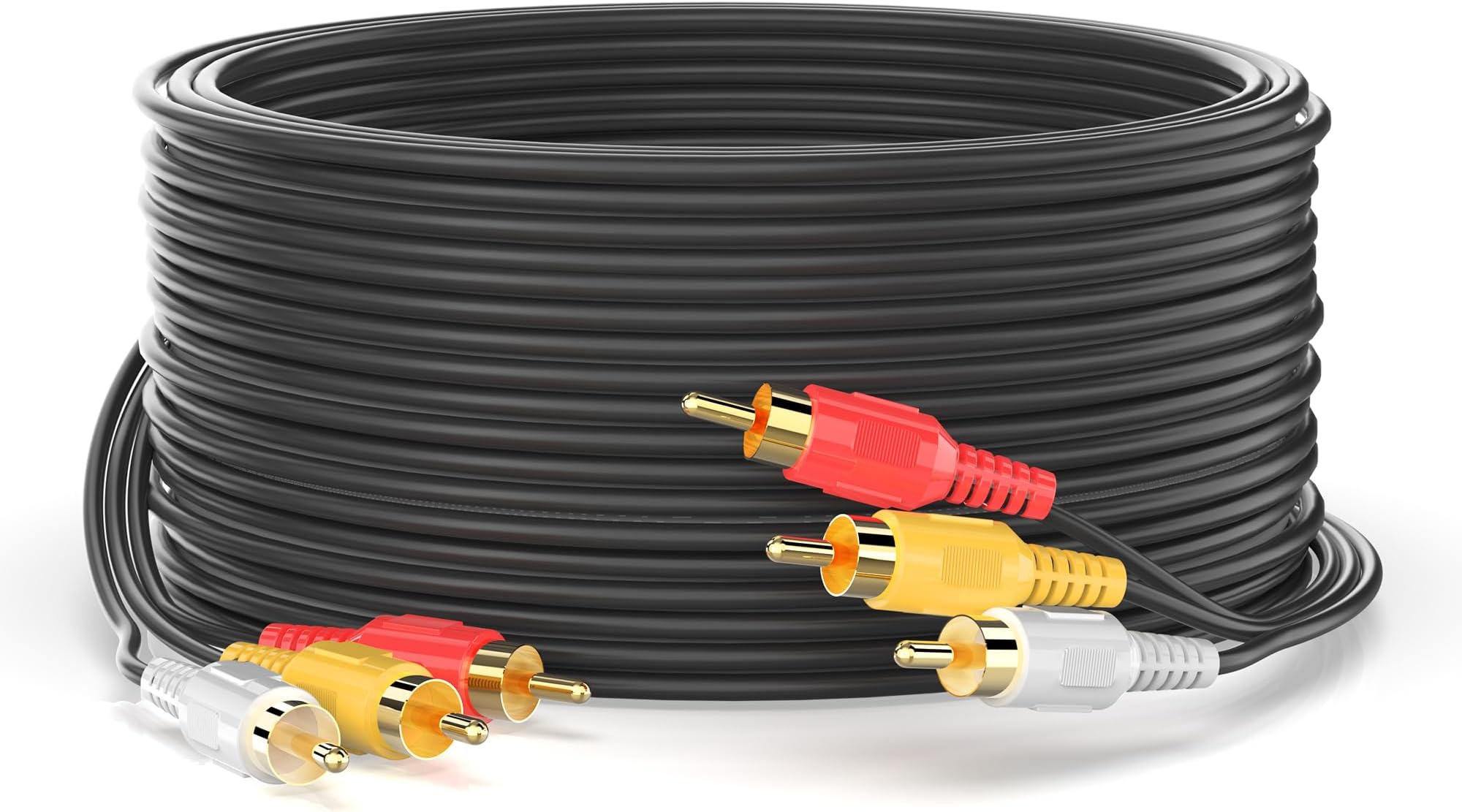 Amazon.com: Abireiv Audio Video RCA Cable, 50FT 3RCA to 3RCA Composite ...