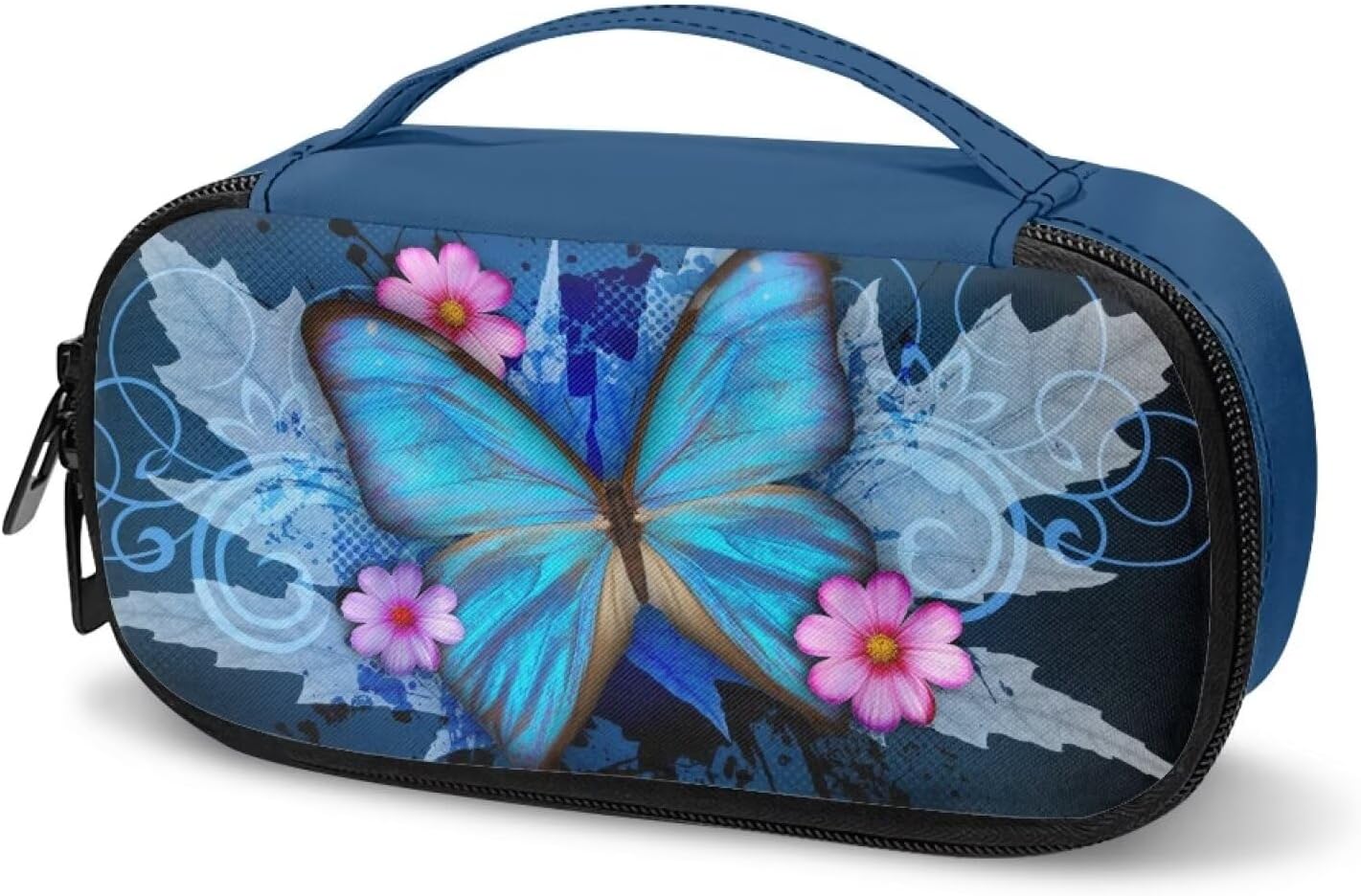 Amazon.com : Rnyleeg Blue Butterfly Diabetic Supplies Travel Case for ...