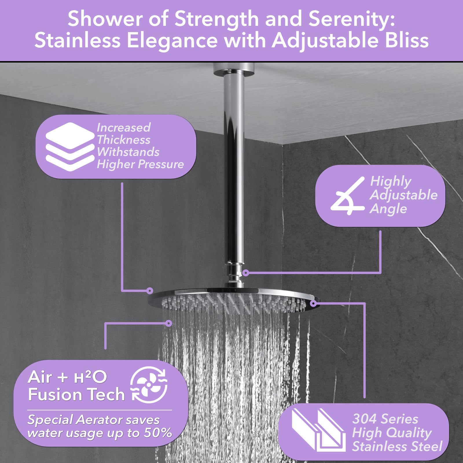 Snapklik.com : VANFOXLE Shower Faucets Sets Complete Chrome Shower System, Push Button Diverter ...