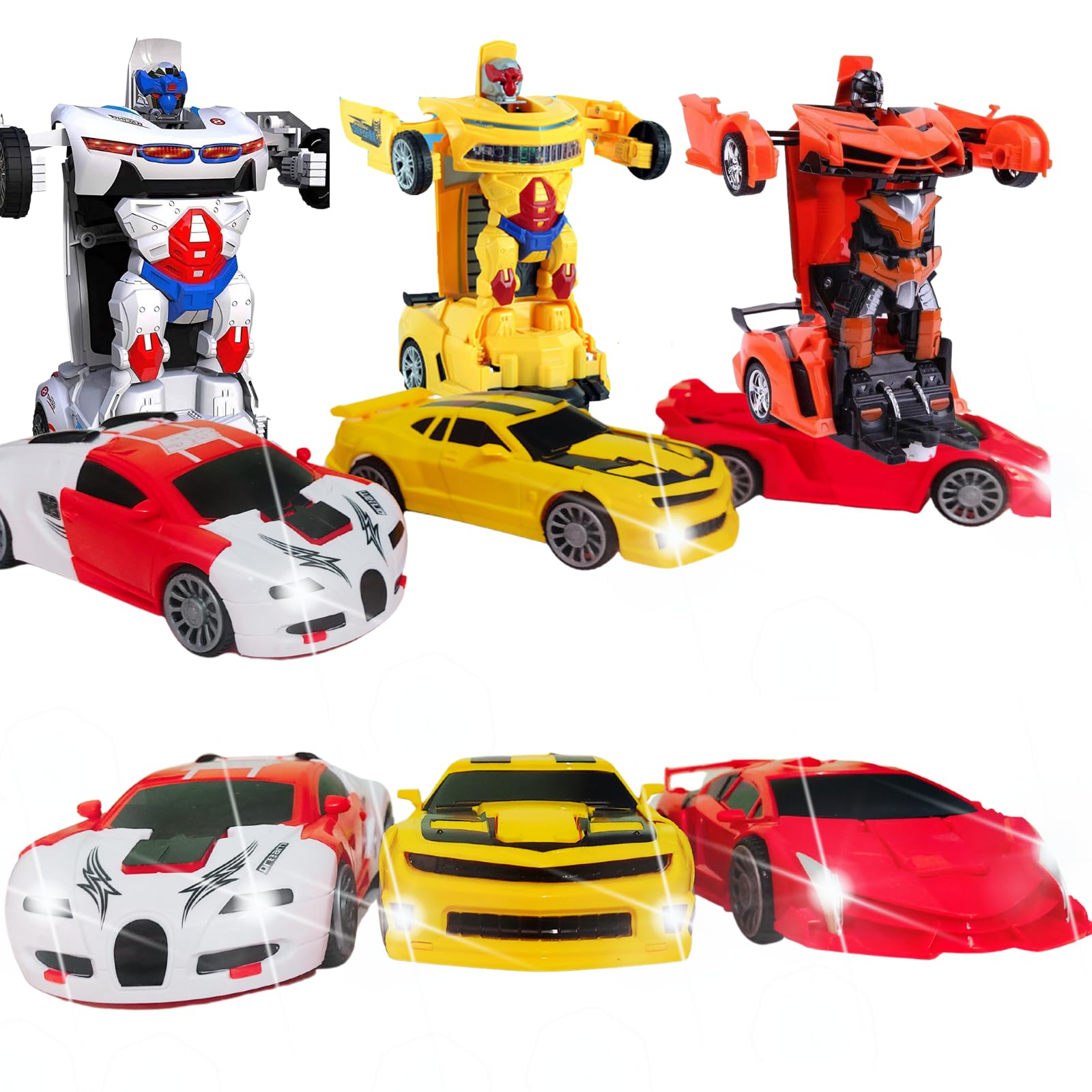 KIDZYMON® Convertible Robot Car Toy for Toddlers - Interactive ...