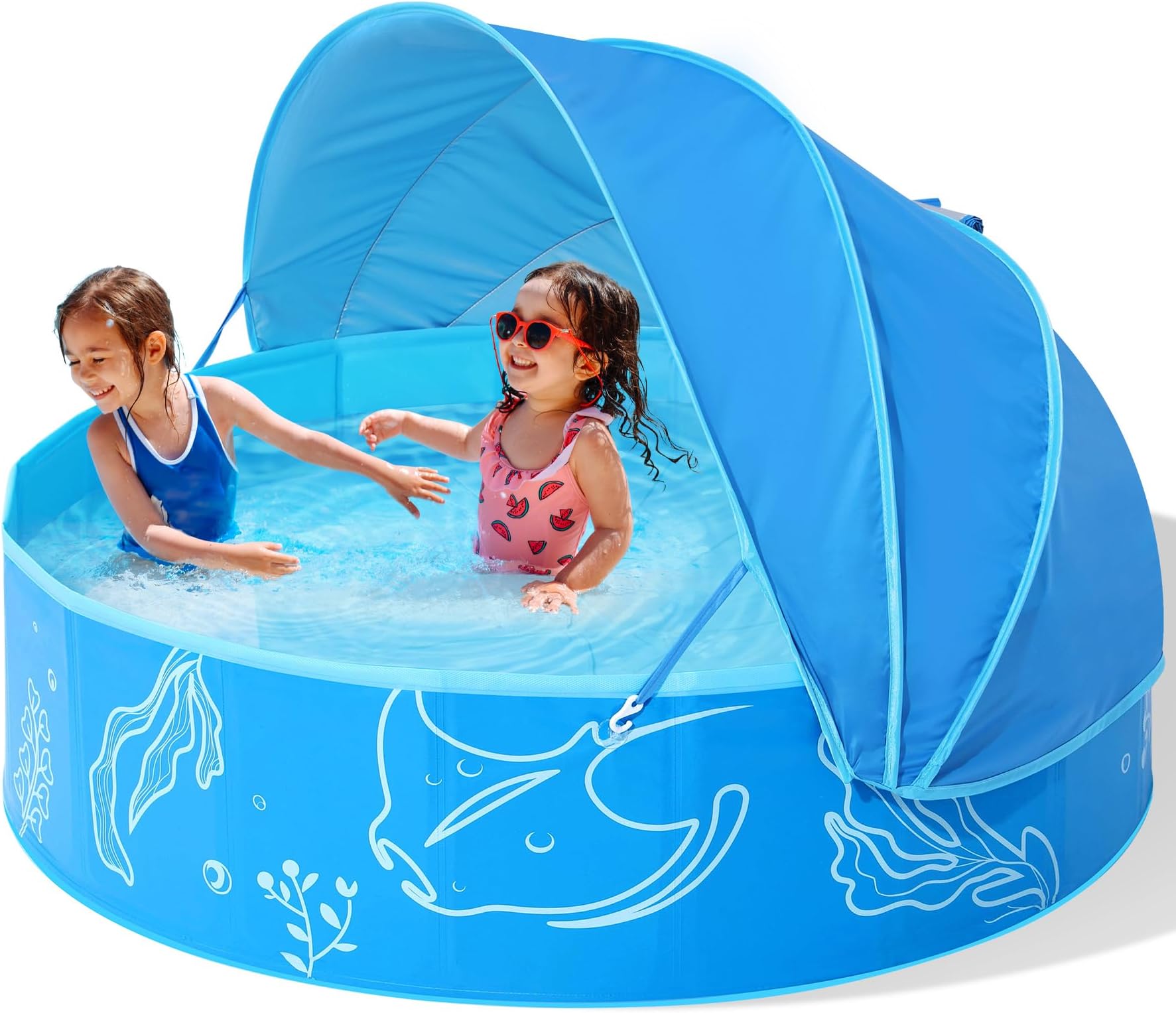 Amazon.com: Bestway | Sunny DaysInflatable Shaded Kiddie Pool 1.01 m x ...
