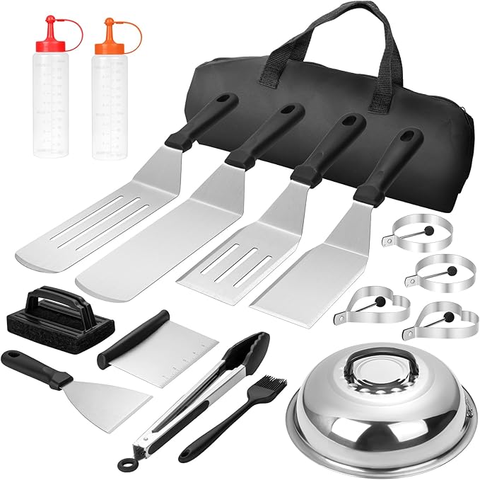 Amazon.com : Griddle Accessories Kit, 18pcs Flat Top Grill Accessories ...