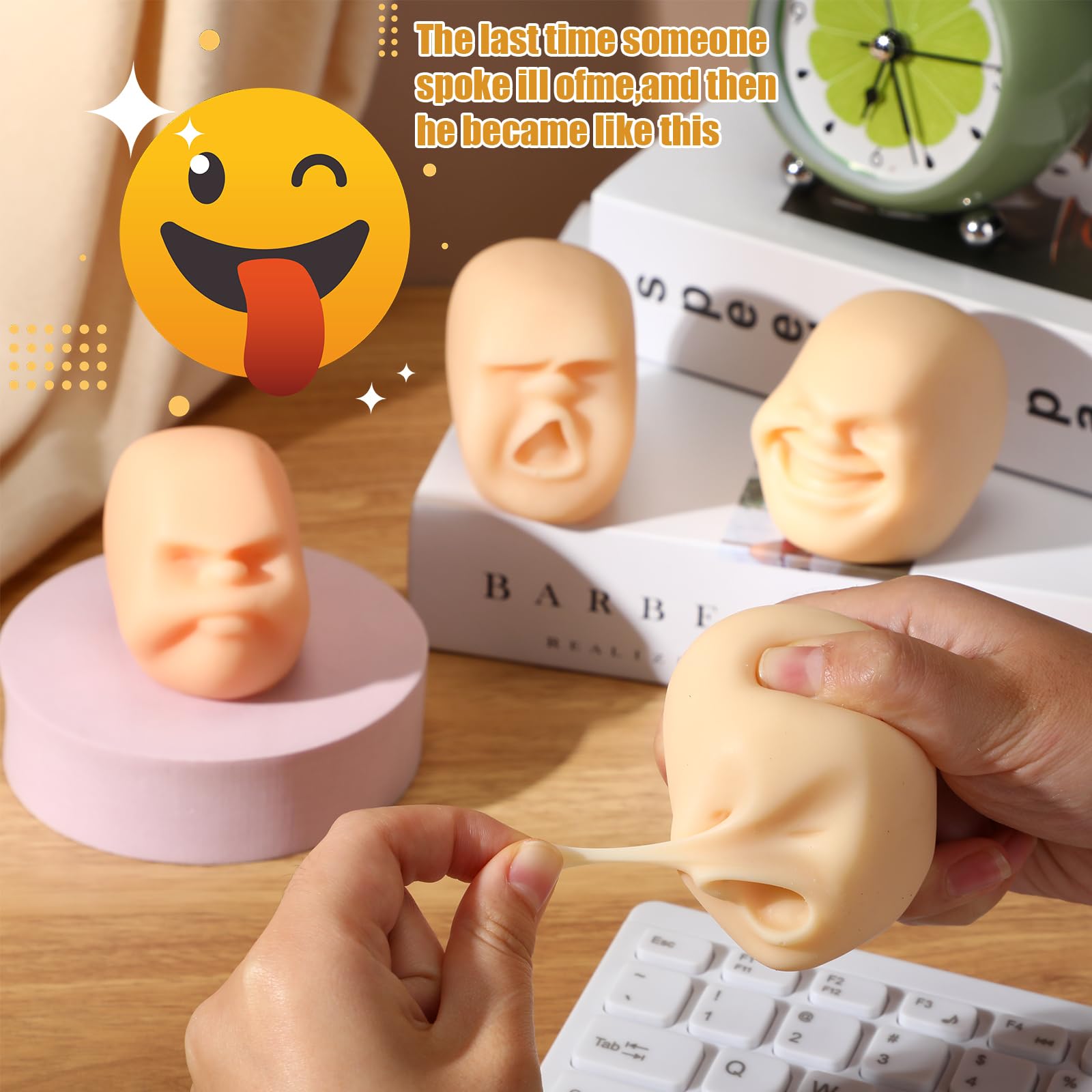 Snapklik.com : Poen 4 Pcs Human Face Stress Balls - Funny Emotion Balls ...