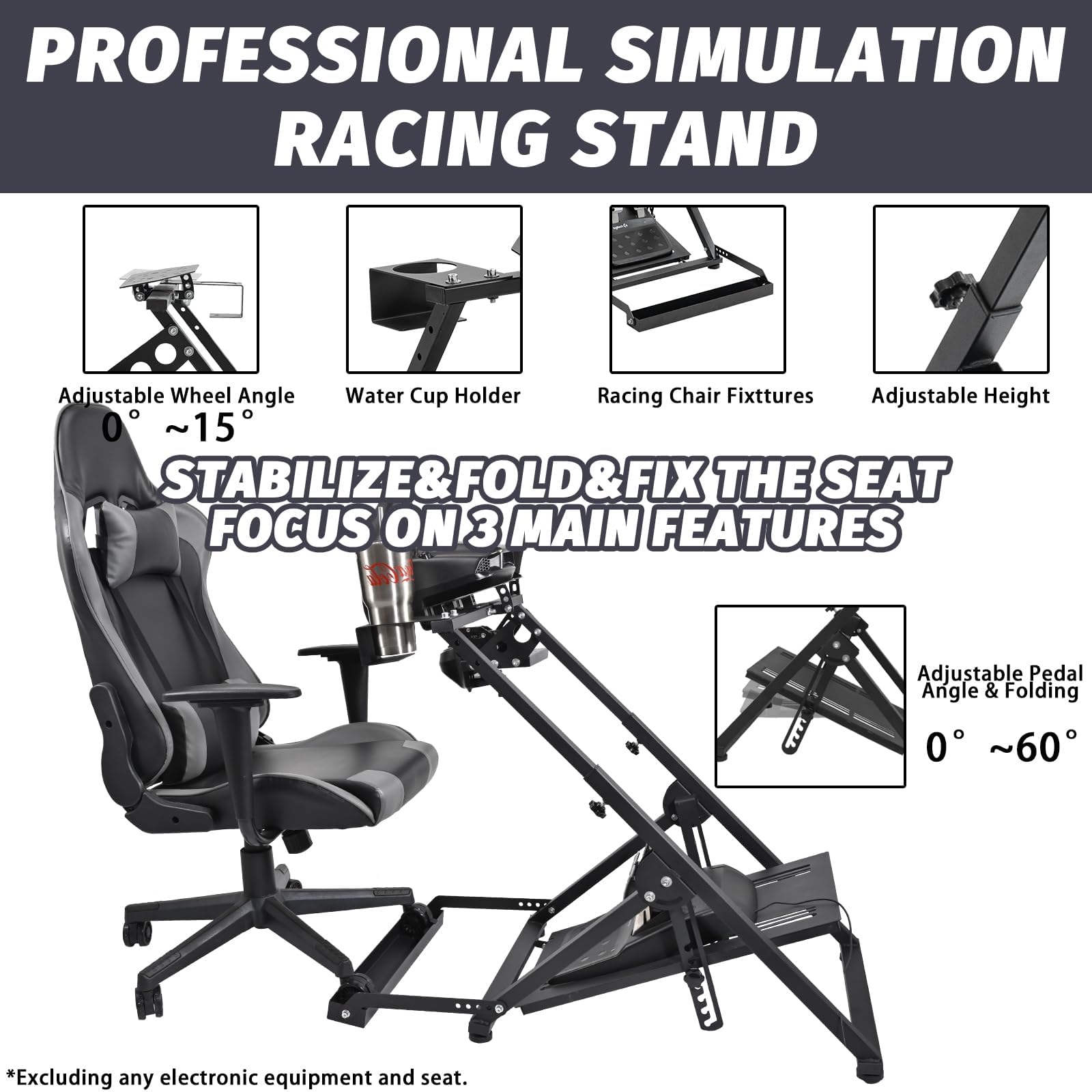 Sim Rig VEVOR G29 G27 G920 Racing Wheel Stand GT ulator Steering Wheel ...