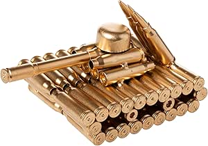 Amazon.com: Military Army Tank Metal Sculpture Made with Brass Bullet ...