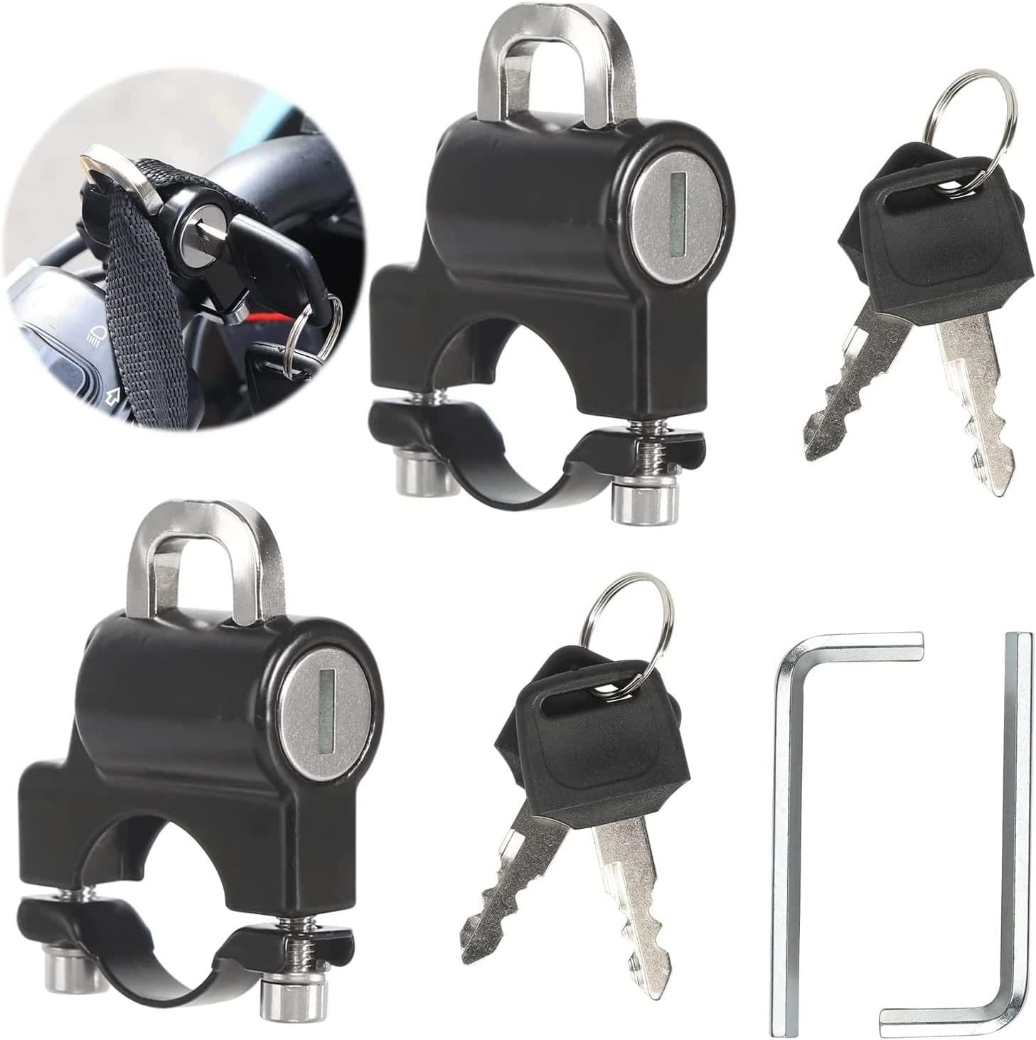 Amazon.com: Lidlox 1012-B - Bar End Helmet Lock Pair for Can-Am Spyder ...