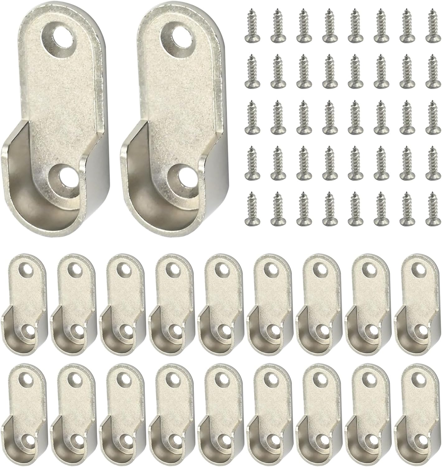 Amazon.com: ZUDKSUY 20PCS Oval Closet Rod End Support Flange Sockets ...