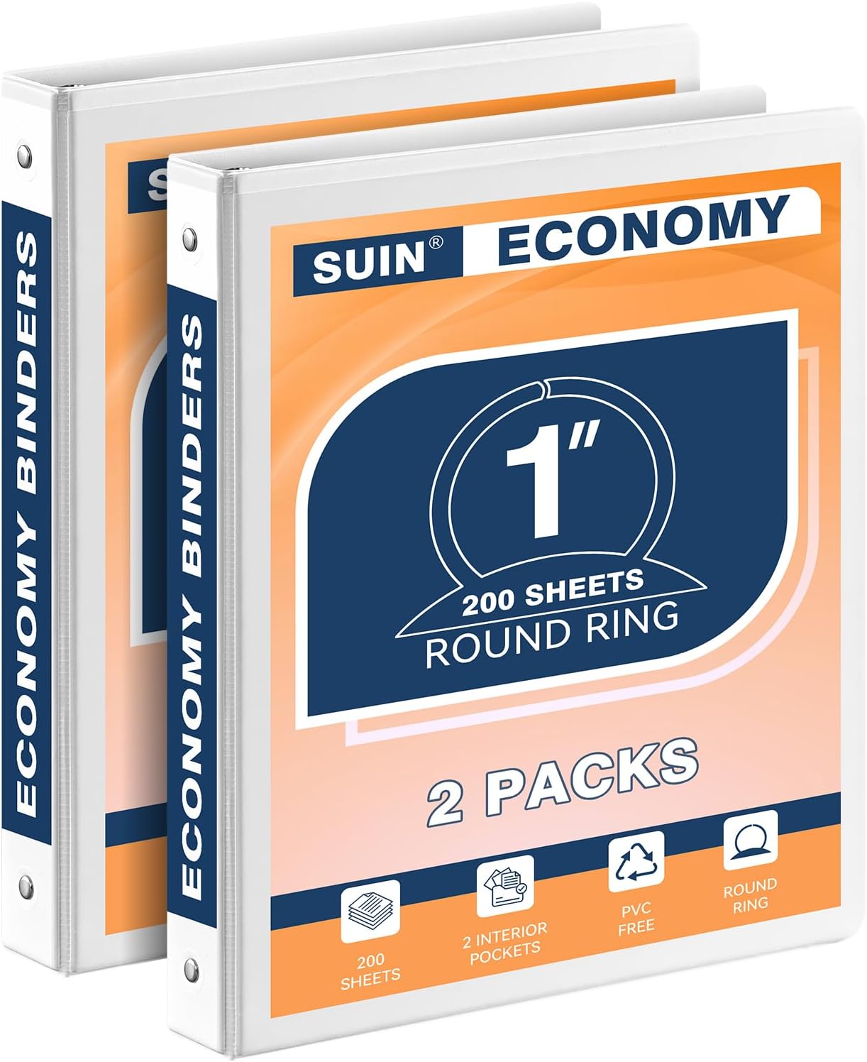 Amazon.com : SUIN Economy 1-Inch 3-Ring-Binder, Customizable Clear View ...