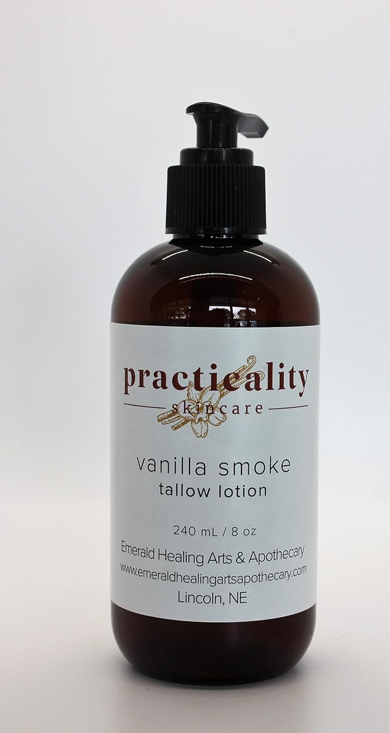 Amazon.com : Practicality Vanilla Smoke Tallow Lotion | Grass Fed Beef ...
