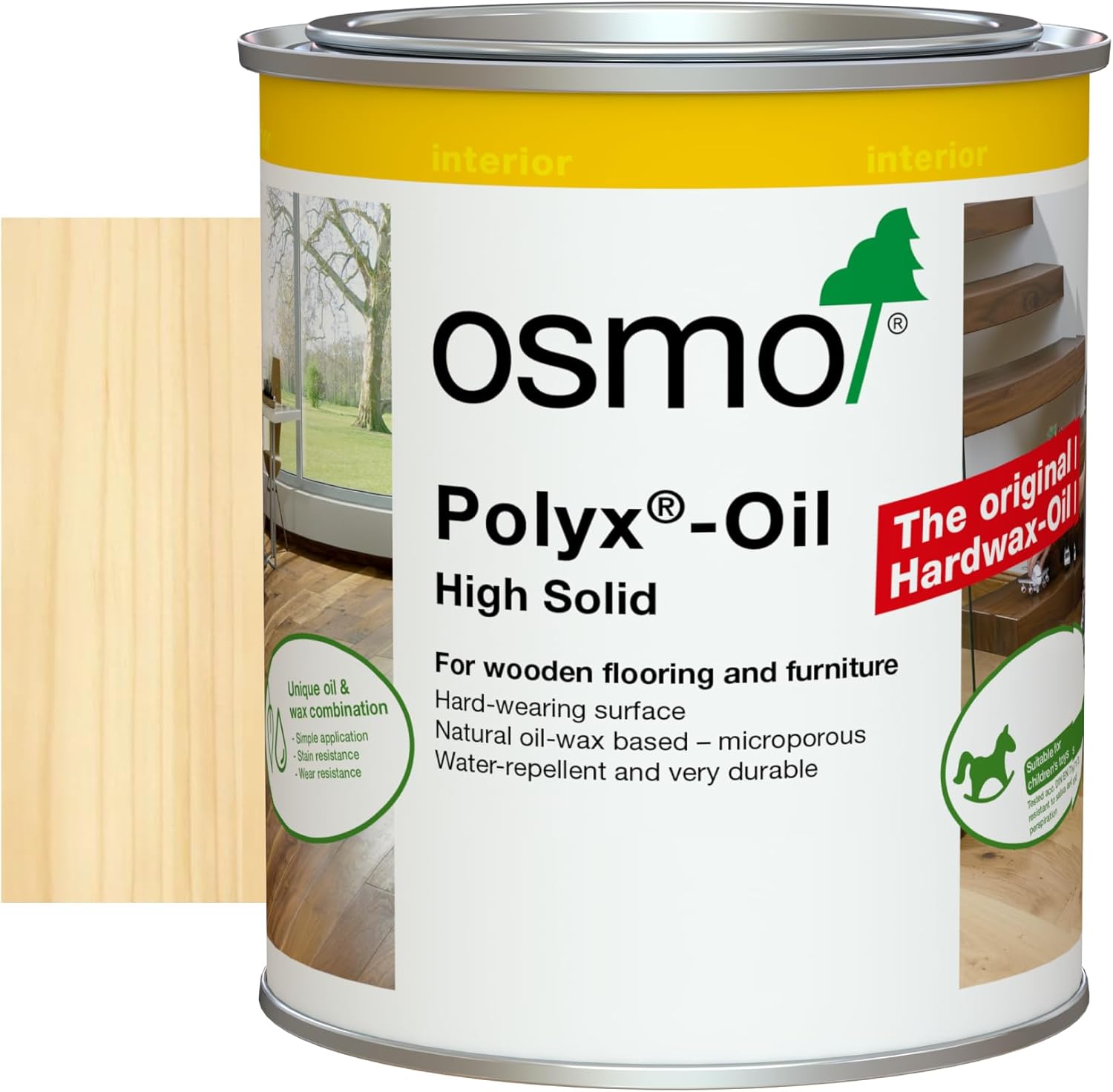Amazon.com: Osmo Polyx Hard wax Oil - Clear Matt 3062 0.75ltr tin by ...
