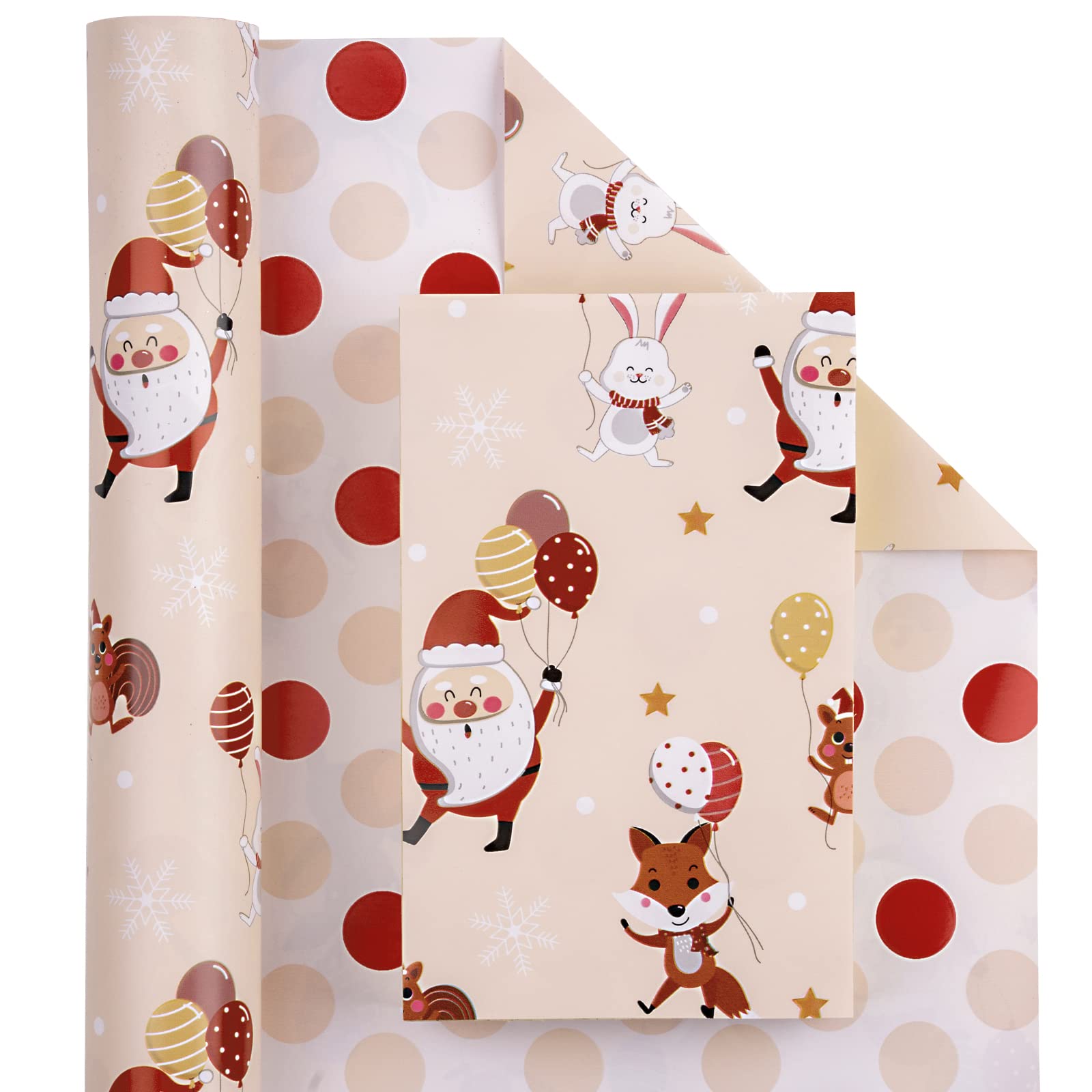 Snapklik.com : WRAPAHOLIC Reversible Christmas Wrapping Paper - Mini ...