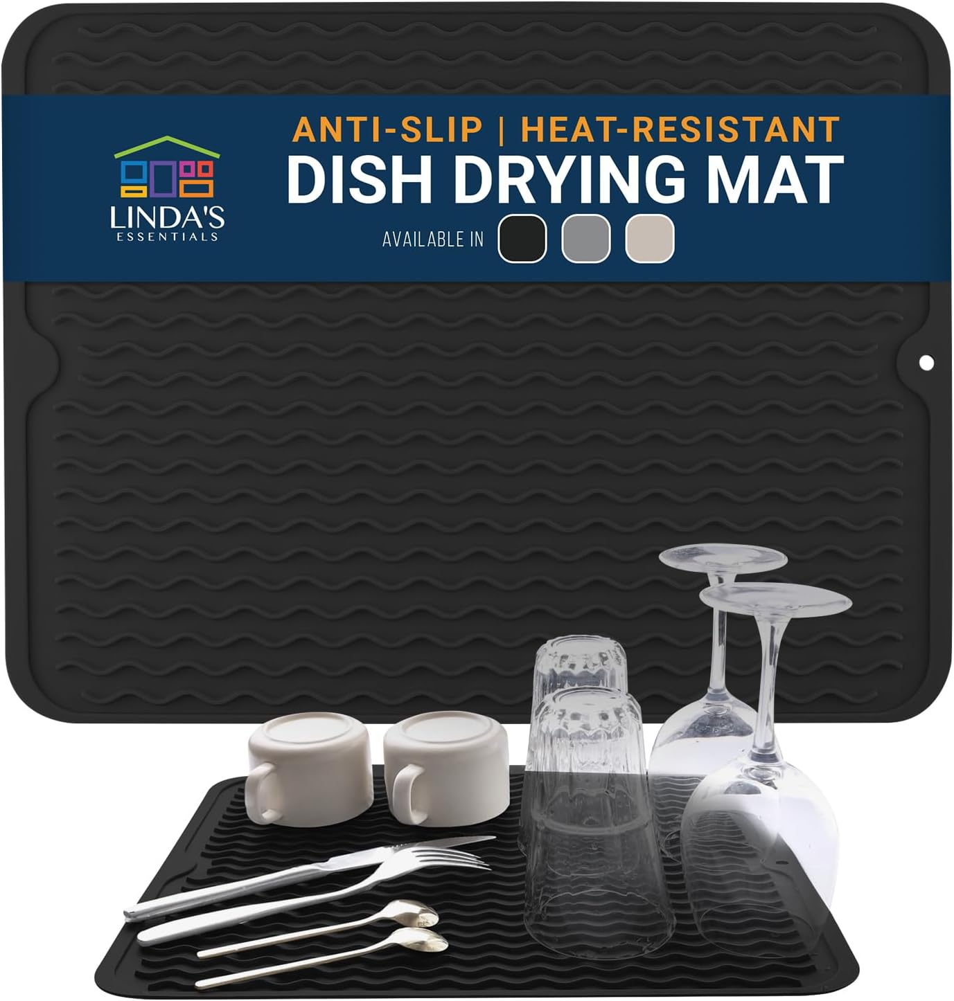 Amazon.com: Silicone Dish Drying Mat for Kitchen Counter - Multi-Use 16 ...