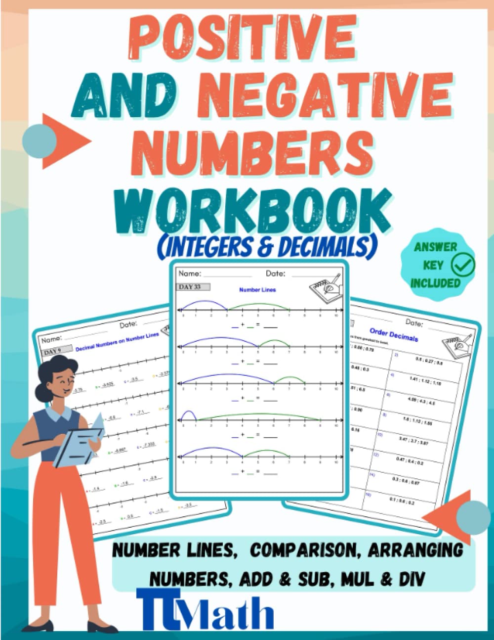 Amazon.com: PI MATH - Positive and Negative Numbers Workbook, Integers ...