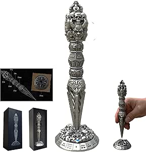 Unique Wand Dice with Spinning, Metal Polyhedral DND Wand Dice Spinner ...