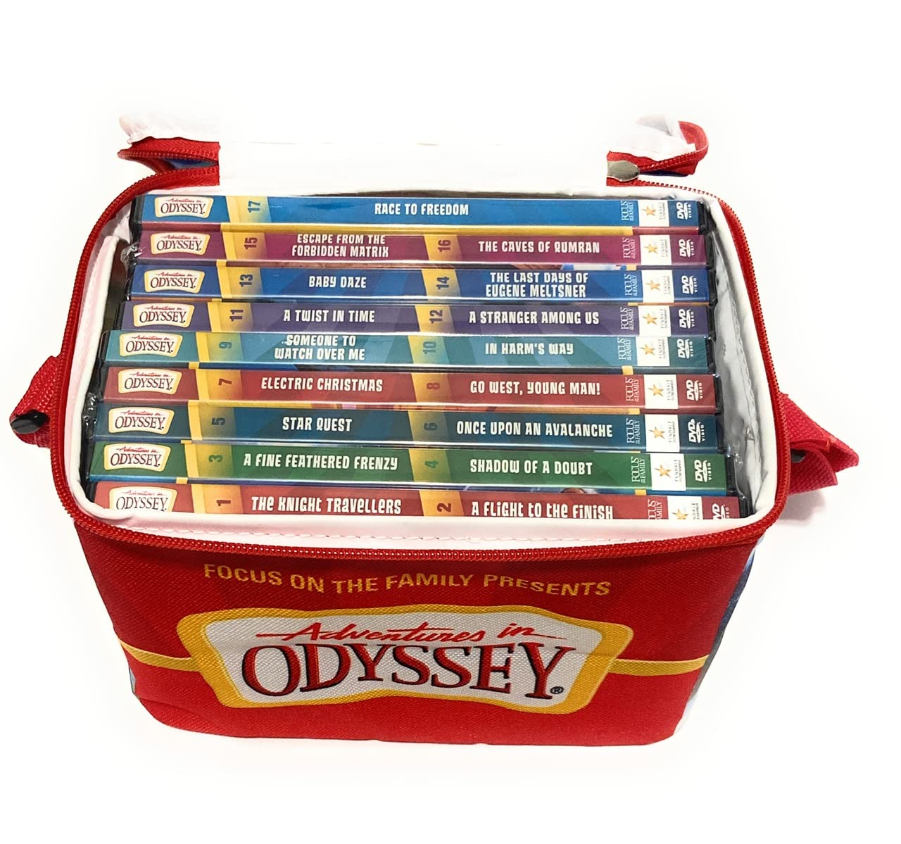 Amazon.com: Adventures in Odyssey DVD Library (17 DVDs in Canvas Bag ...