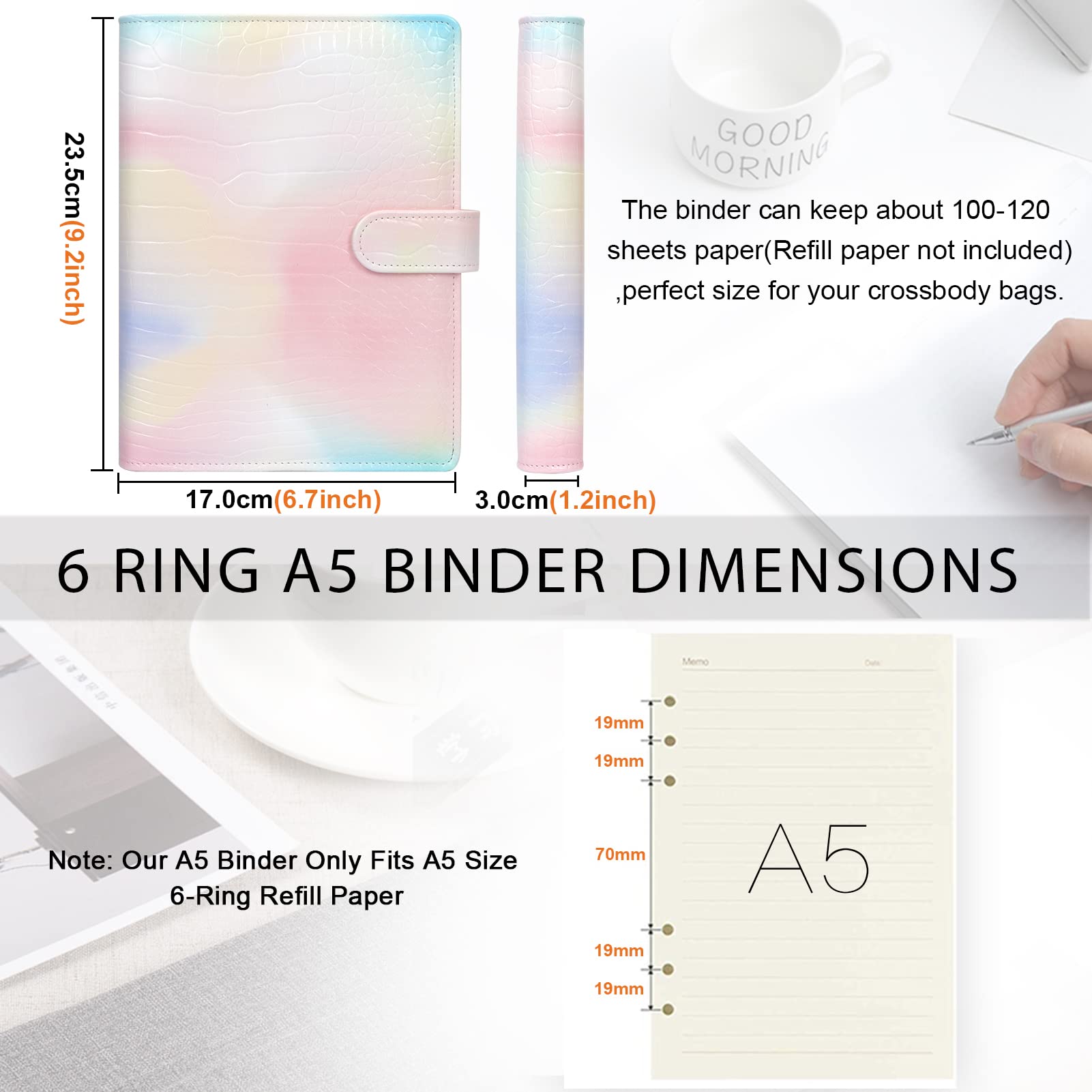 Snapklik.com : Toplive A5 Binder 6 Ring Personal Organizer Binder Cover ...