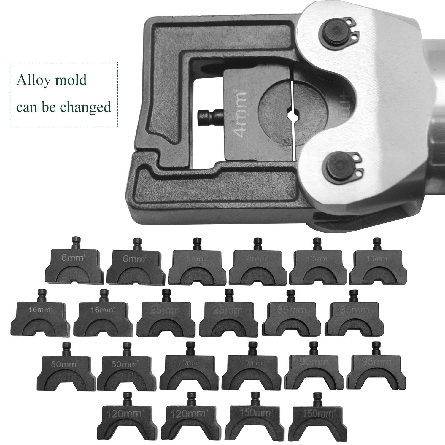 Buy CGOLDENWALL Manual Hydraulic Crimping Tool with 180°Head Rotation ...