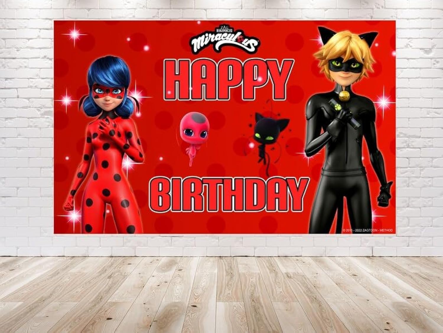 PC 5x3 FT Miraculous Ladybug Backdrop para Decorações de festa de