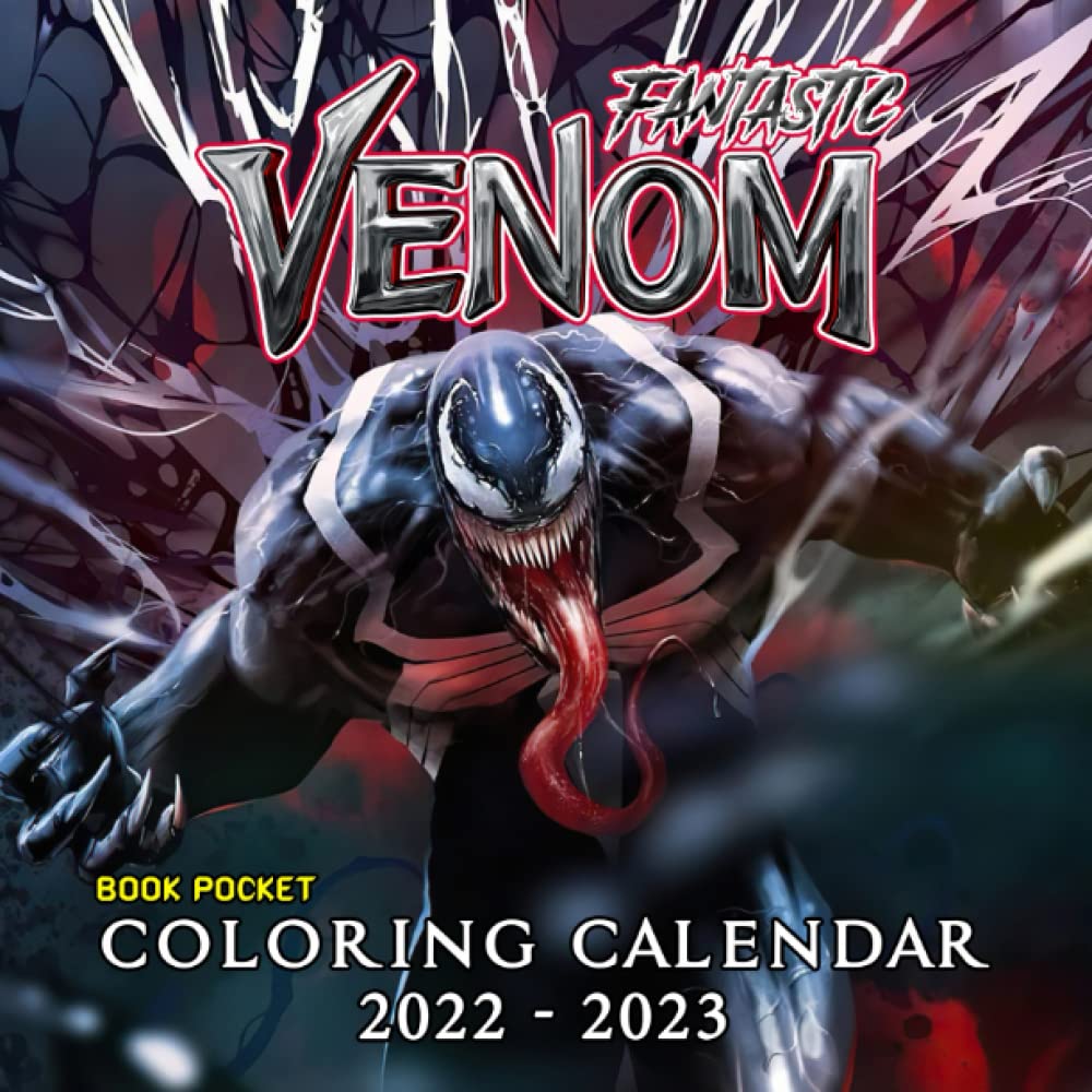 Venom 2022 Coloring Calendar Action Movie Squared Mini Planner Jan ...