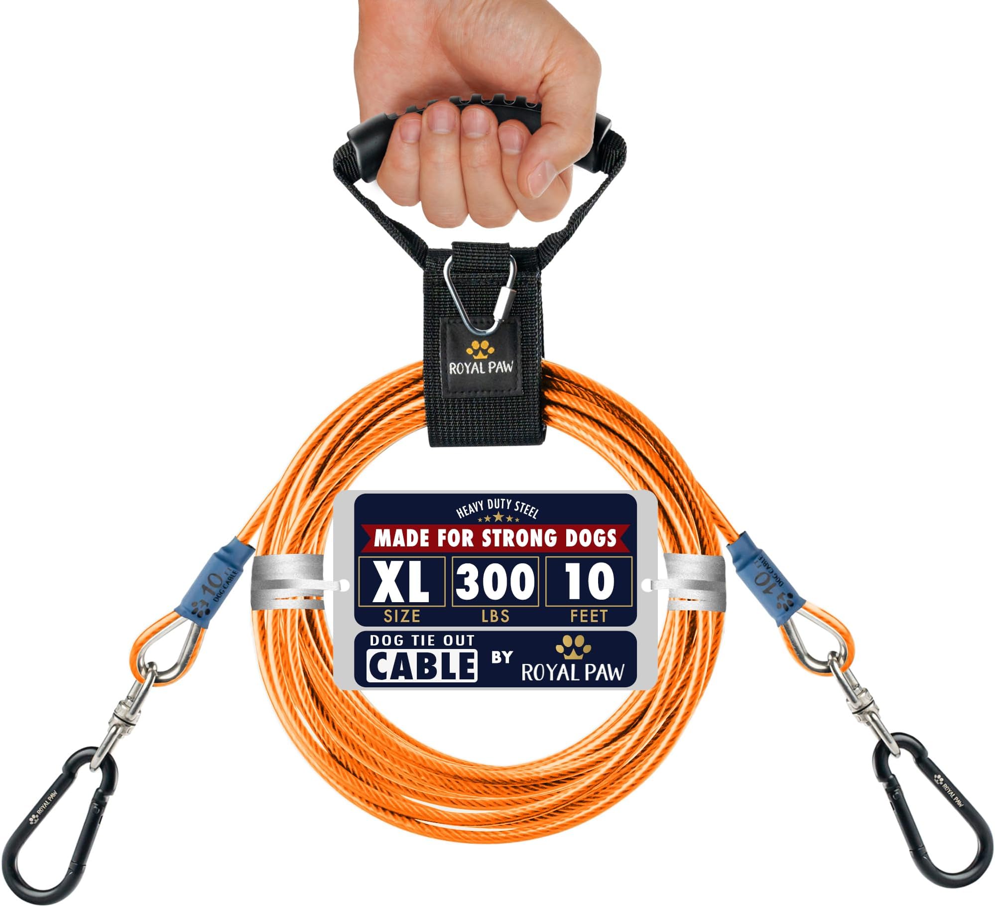 Amazon.com : ROYAL PAW Dog Tie Out Cable - Tie Out Cable for Dogs (up ...