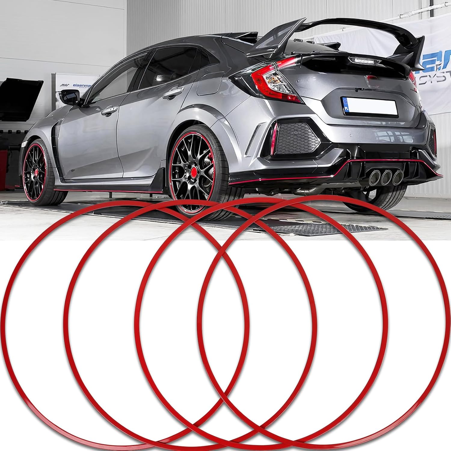 Amazon.com: DREAMOTOR Wheel Rim Protector Set of 4, 18 Inch Alloy Rim ...