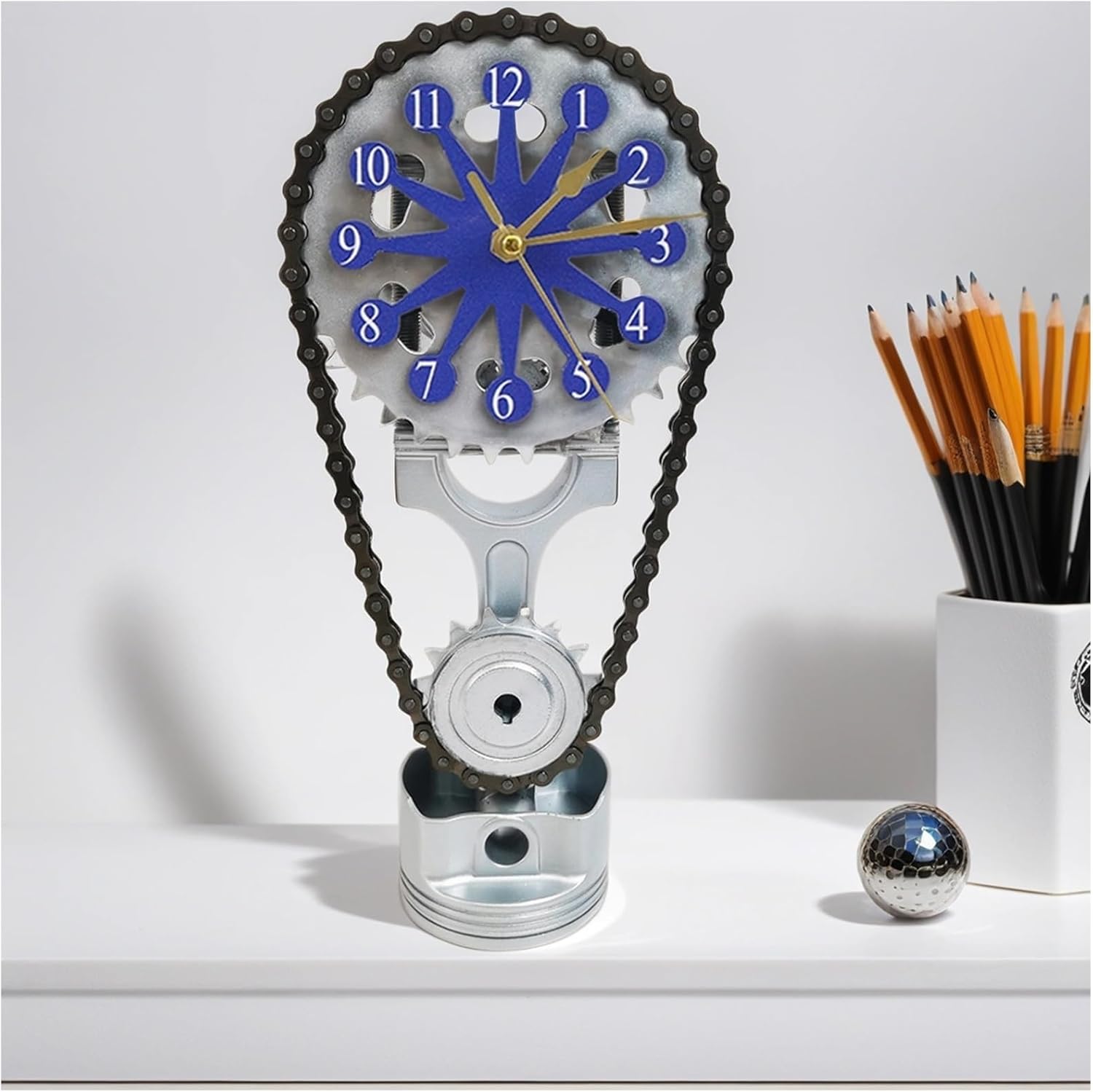Amazon.com: Juquline Creative Timing Motorized Rotating Chain Clock ...