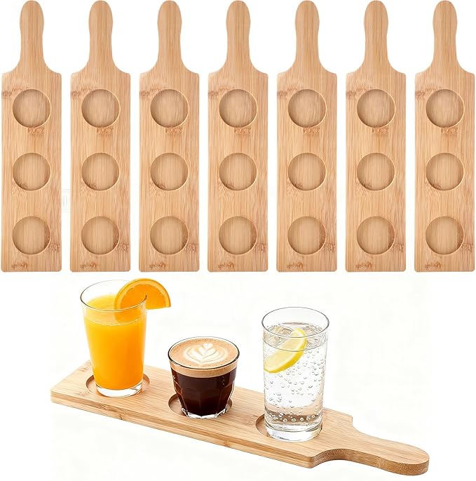 Amazon.com: LemonRoad 8 Pcs Flight Board for Tasting 3 Slots Bamboo ...