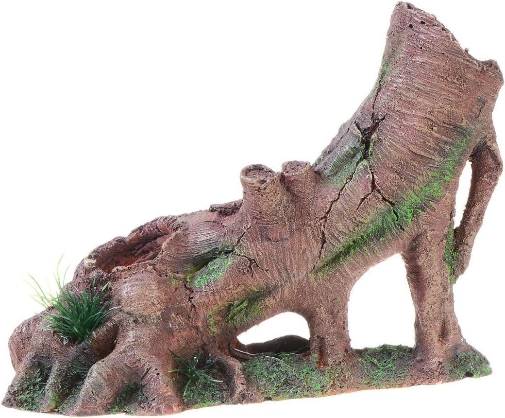hygger Aquarium Decoration Tree Trunk, Resin Cave Fish Tank Decoration ...
