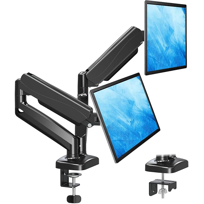 Buy MOUNTUP Dual Monitor Stand, Fully Adjustable Gas Spring Dual ...