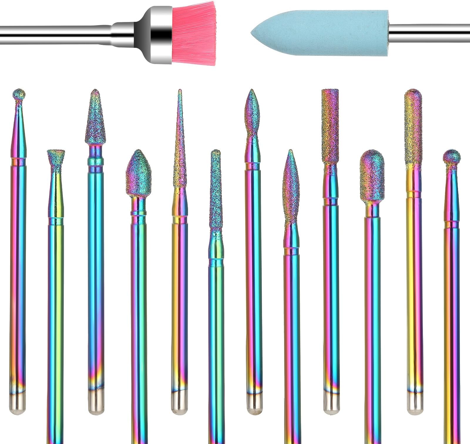 Amazon.com: 14Pcs Drill Bit Set for Nails 3/32 Inch Diamond Carbide ...