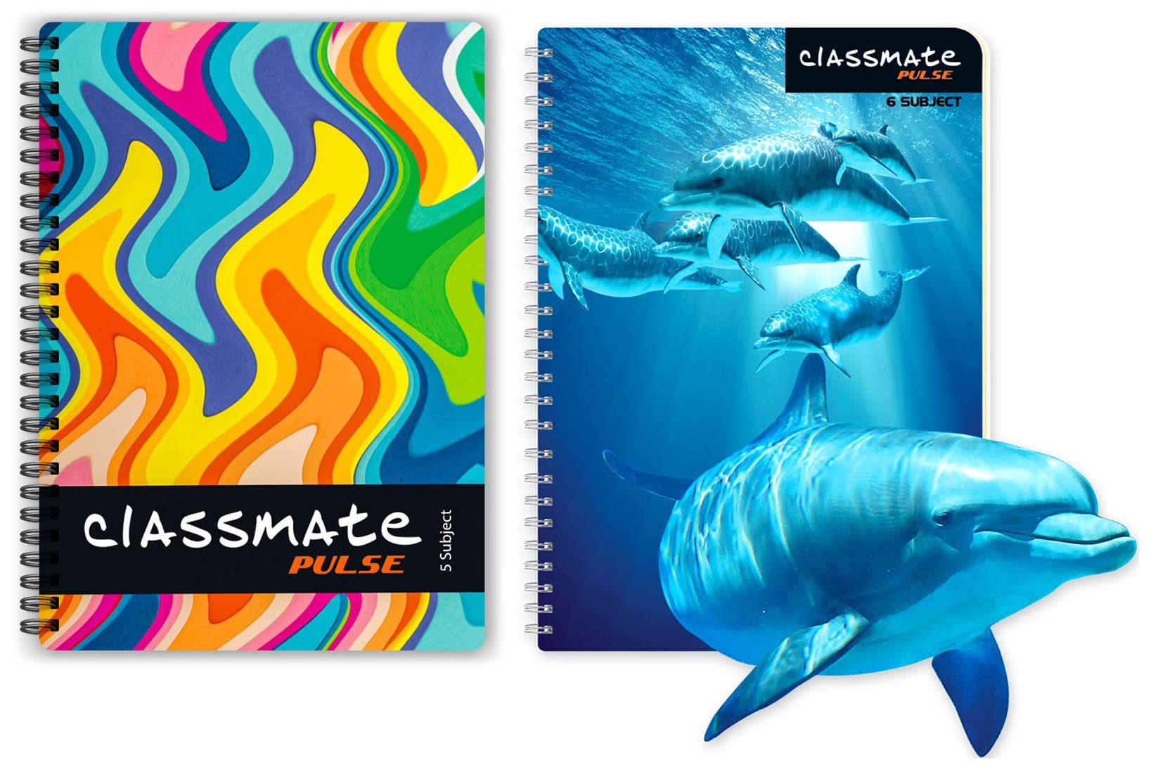 Classmate Pulse 6 Subject 3D Spiral Notebooks - Single Line, 300 Pages ...